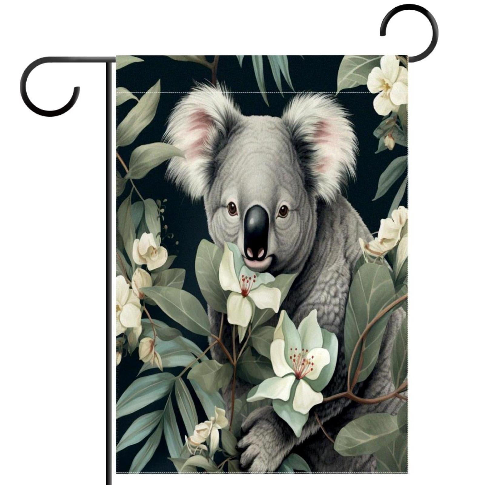 Koala Baby Animal Print Art Polyester Garden Flag Banner 12 x 18 inches ...
