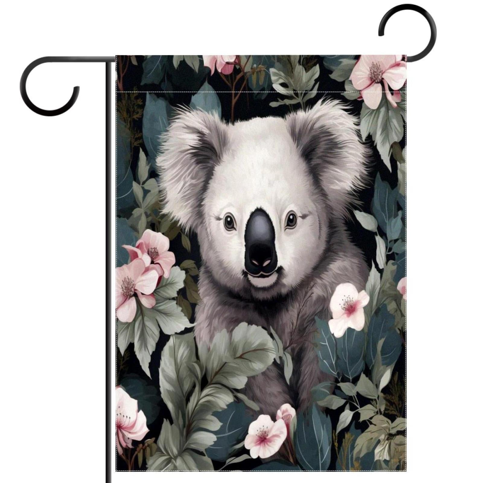 Koala Baby Animal Print Art Polyester Garden Flag Banner 12 x 18 inches ...