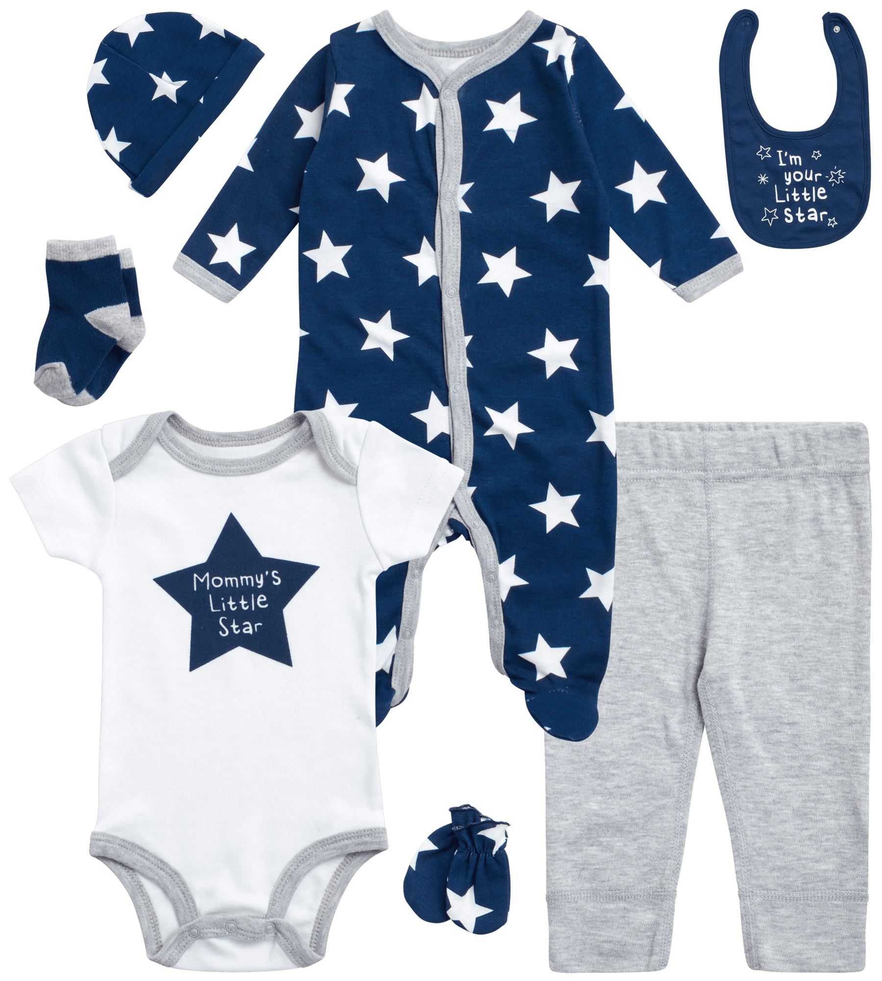 Koala Baby Newborn Baby Boy and Girl Take Me Home Layette Set - 7 Piece ...