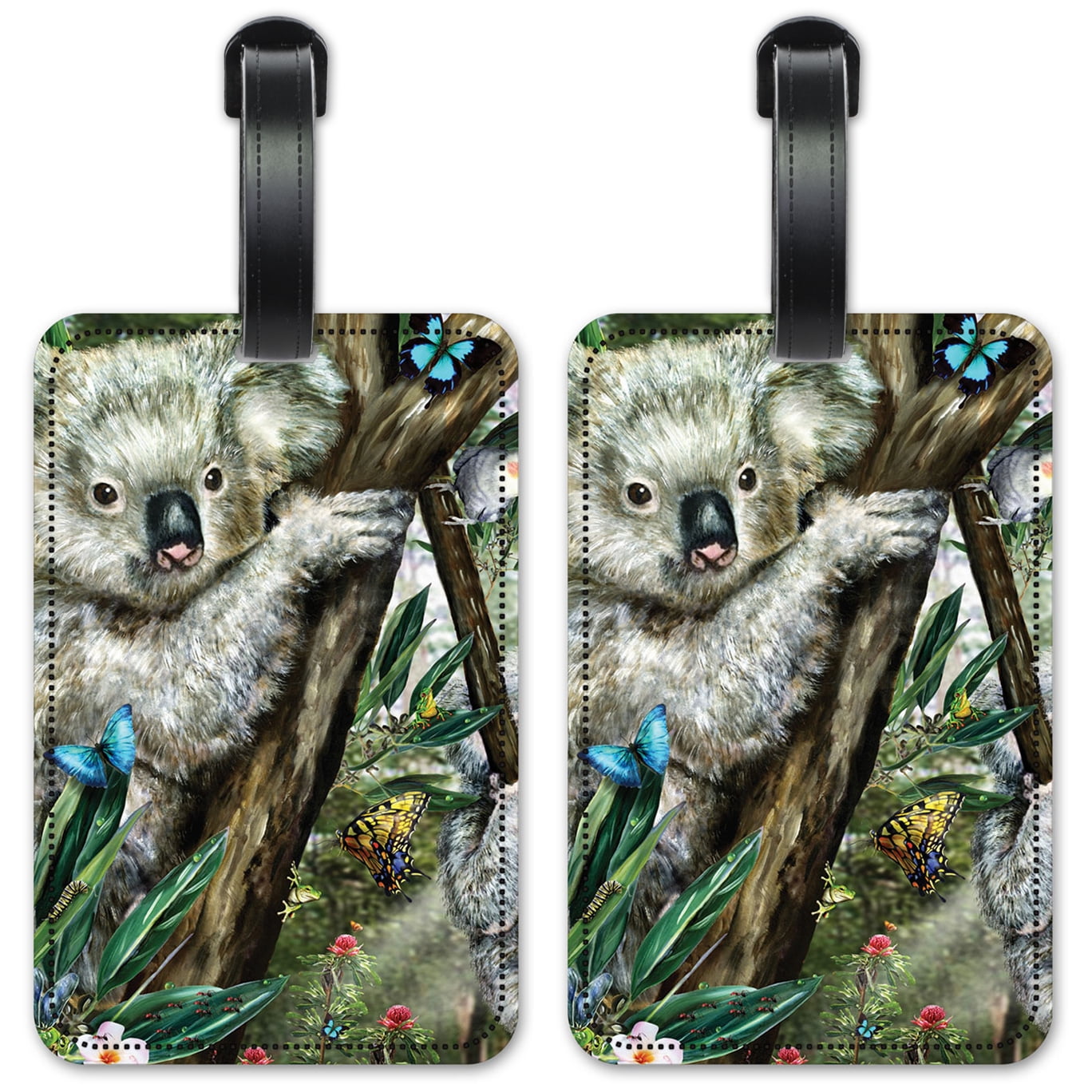 Koala Bear - Luggage ID Tags / Suitcase Identification Cards - Set of 2 ...