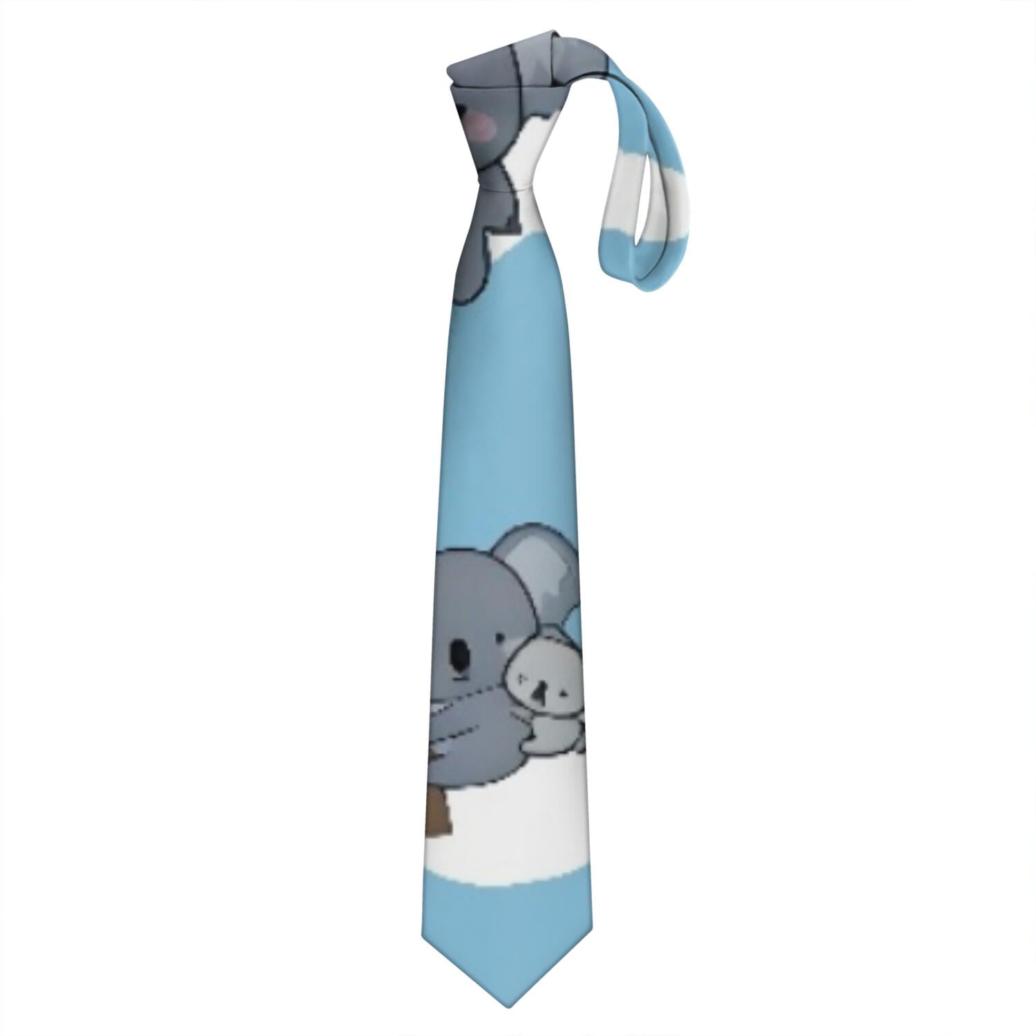 Koala Bear Print Men's Necktie - Satin Formal Wedding Tie for Grooms ...