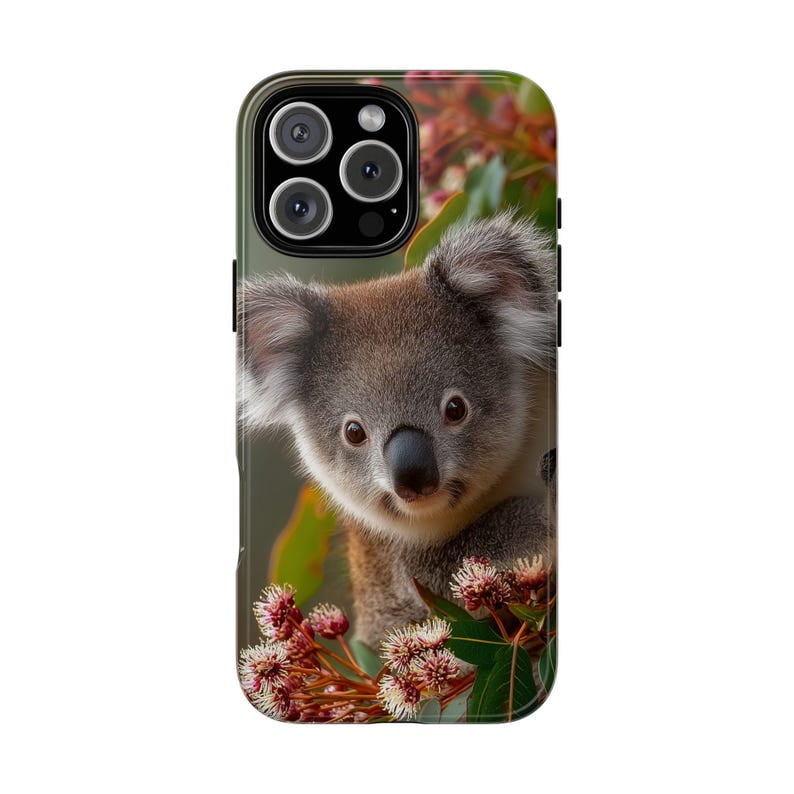 Koala Bear in Eucalyptus Tree with Flowers Phone Case with iPhone 17 to ...