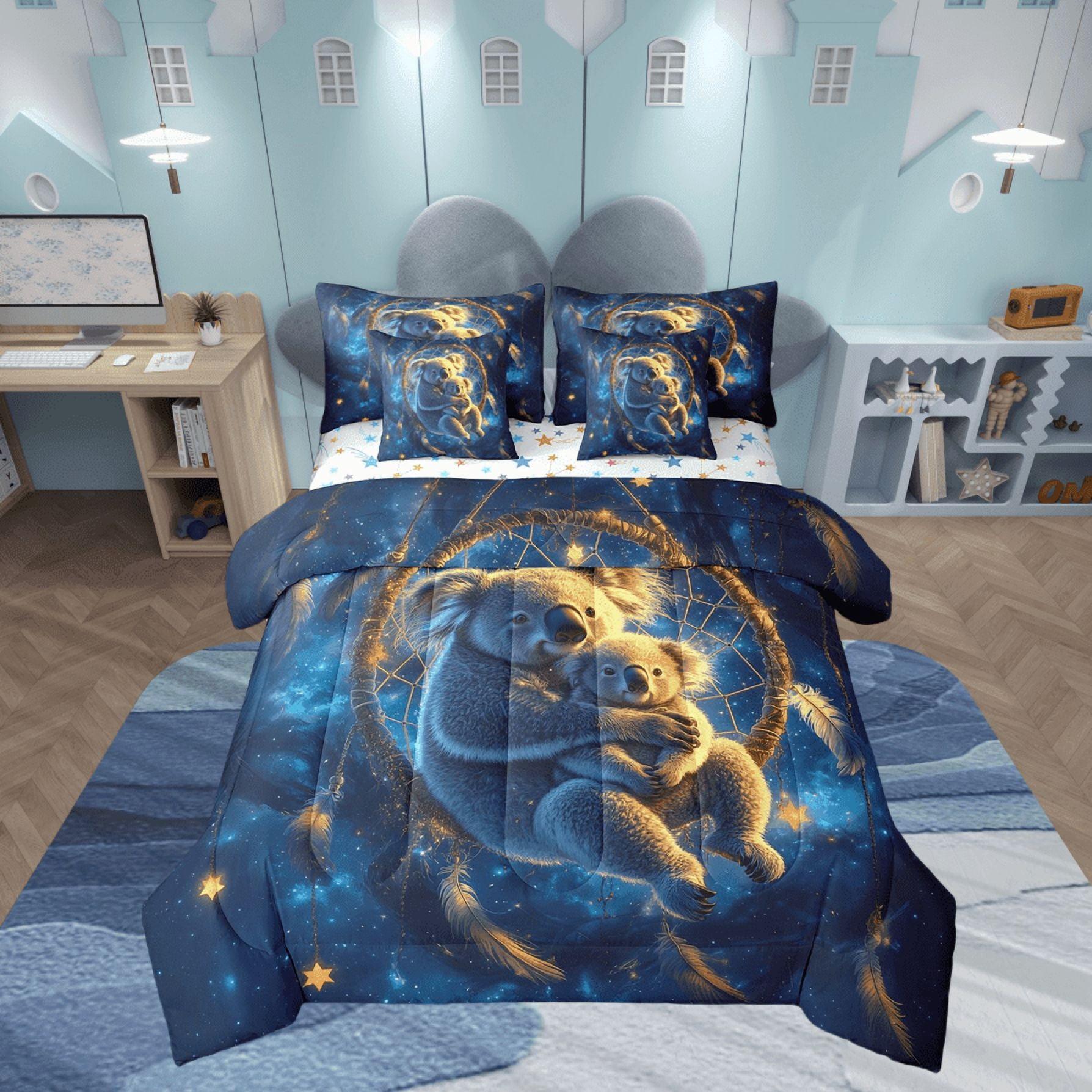Koala Bed in a Bag Queen Comforter Set 7 Piece,Dream Catchers Sheet Set ...
