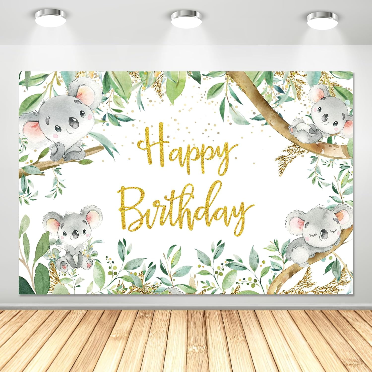 Koala Birthday Party Backdrop Supplies - Koala Theme Birthday ...