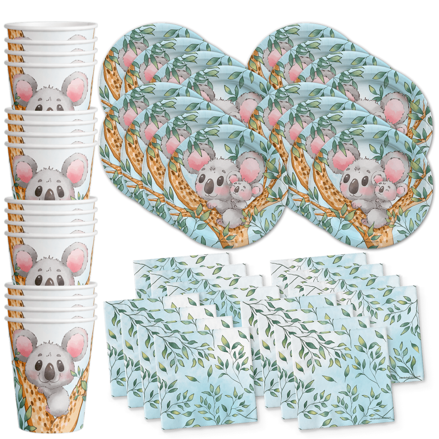 Koala Birthday Party Supplies Set Plates Napkins Cups Tableware Kit for ...