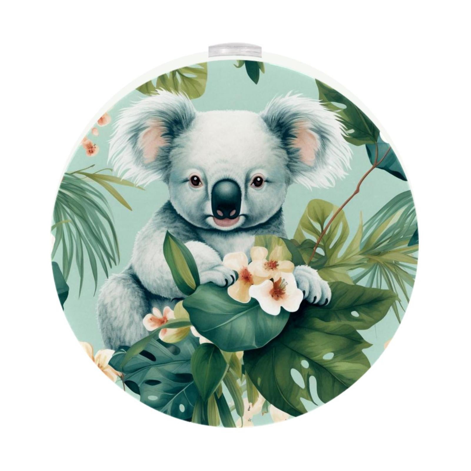 Koala Bright and Compact LED Round Night Light - Set of 2, Energy ...
