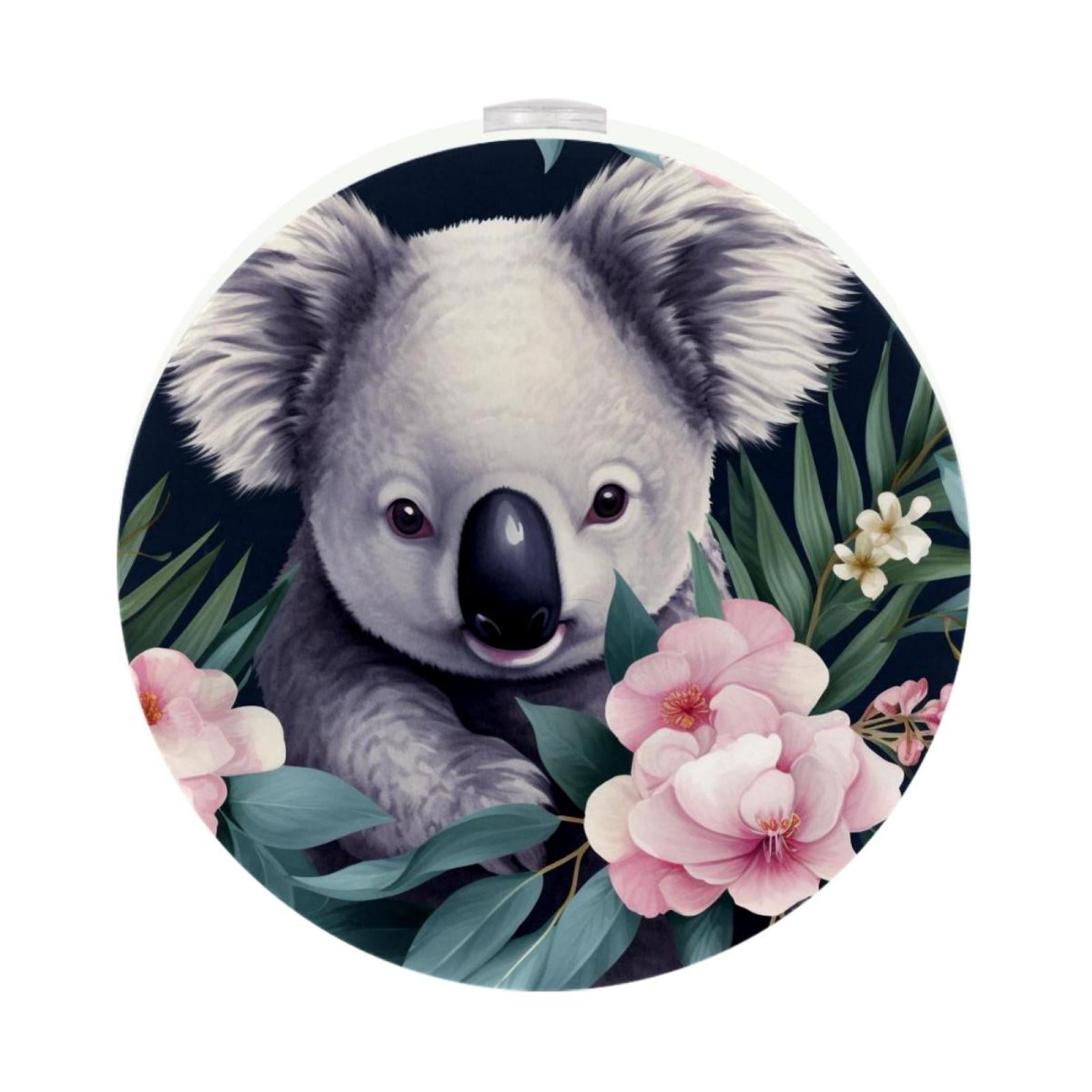 Koala Bright and Compact LED Round Night Light - Set of 2, Energy ...