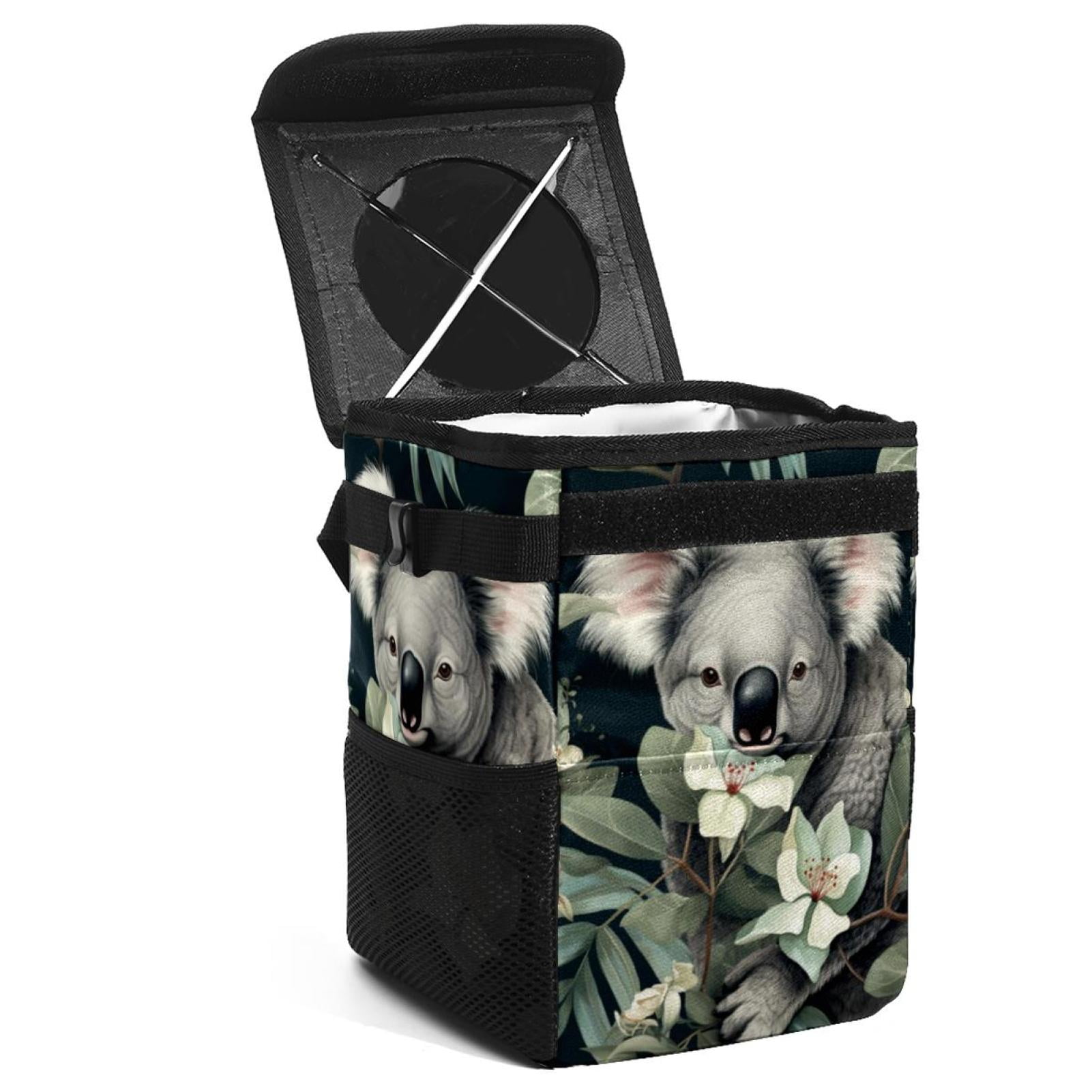 Koala Car Trash Can Mini Trash Can, Foldable with Lid, Leak-Proof ...