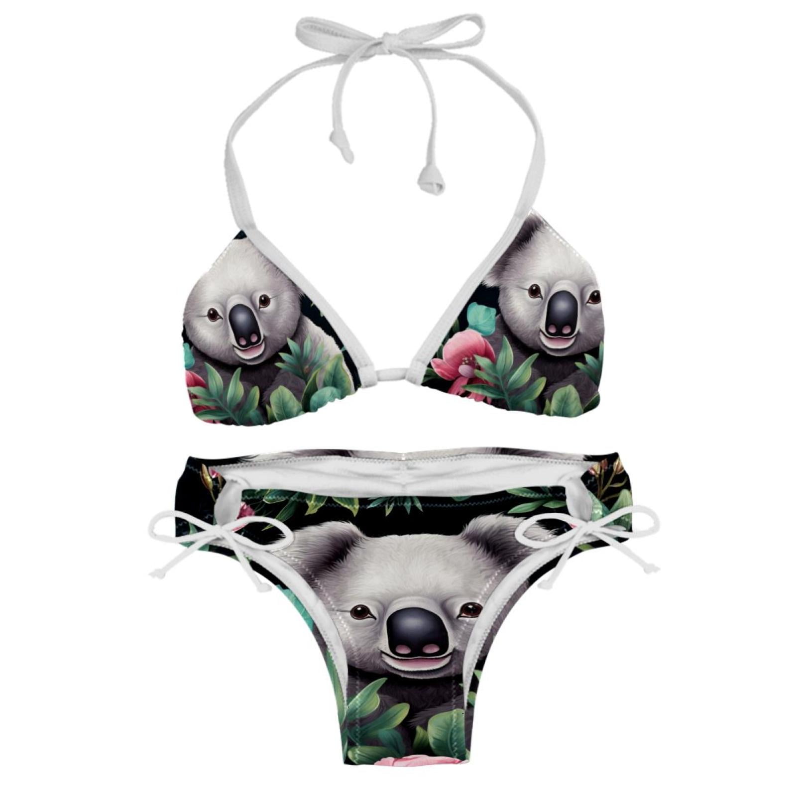 Koala Chic Bikini Set with Detachable Sponge & Adjustable Strap | 2 ...