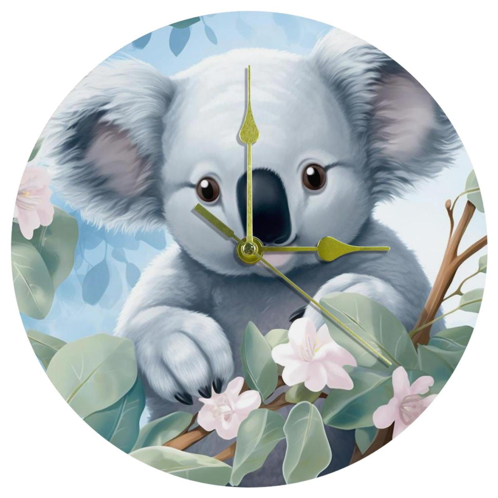 Koala Circular Acrylic Wall Clock - Stylish Home Decor for a Timeless ...
