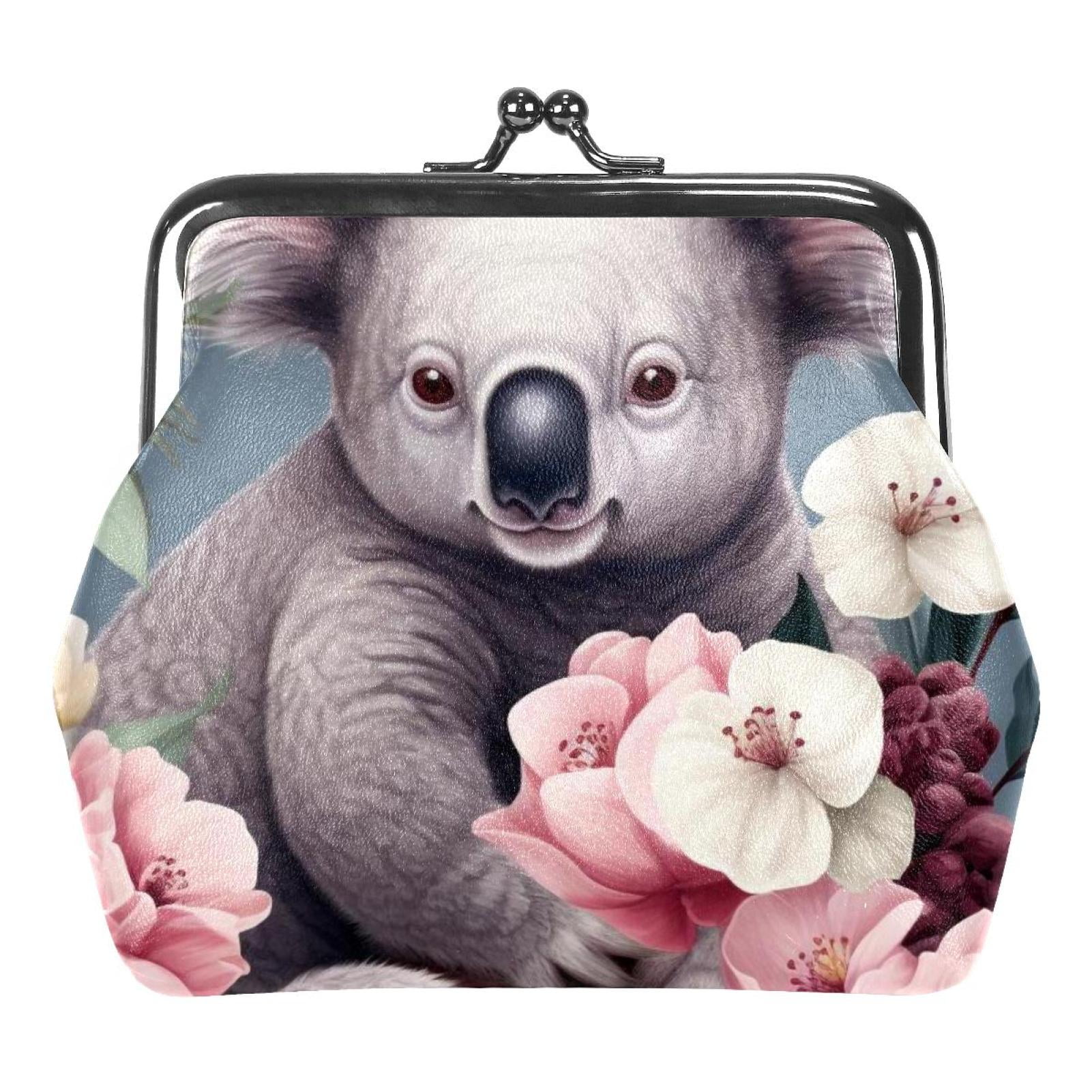 Koala Coin Purse Vintage Pouch Kiss-lock Change Purse Wallets - Walmart.com