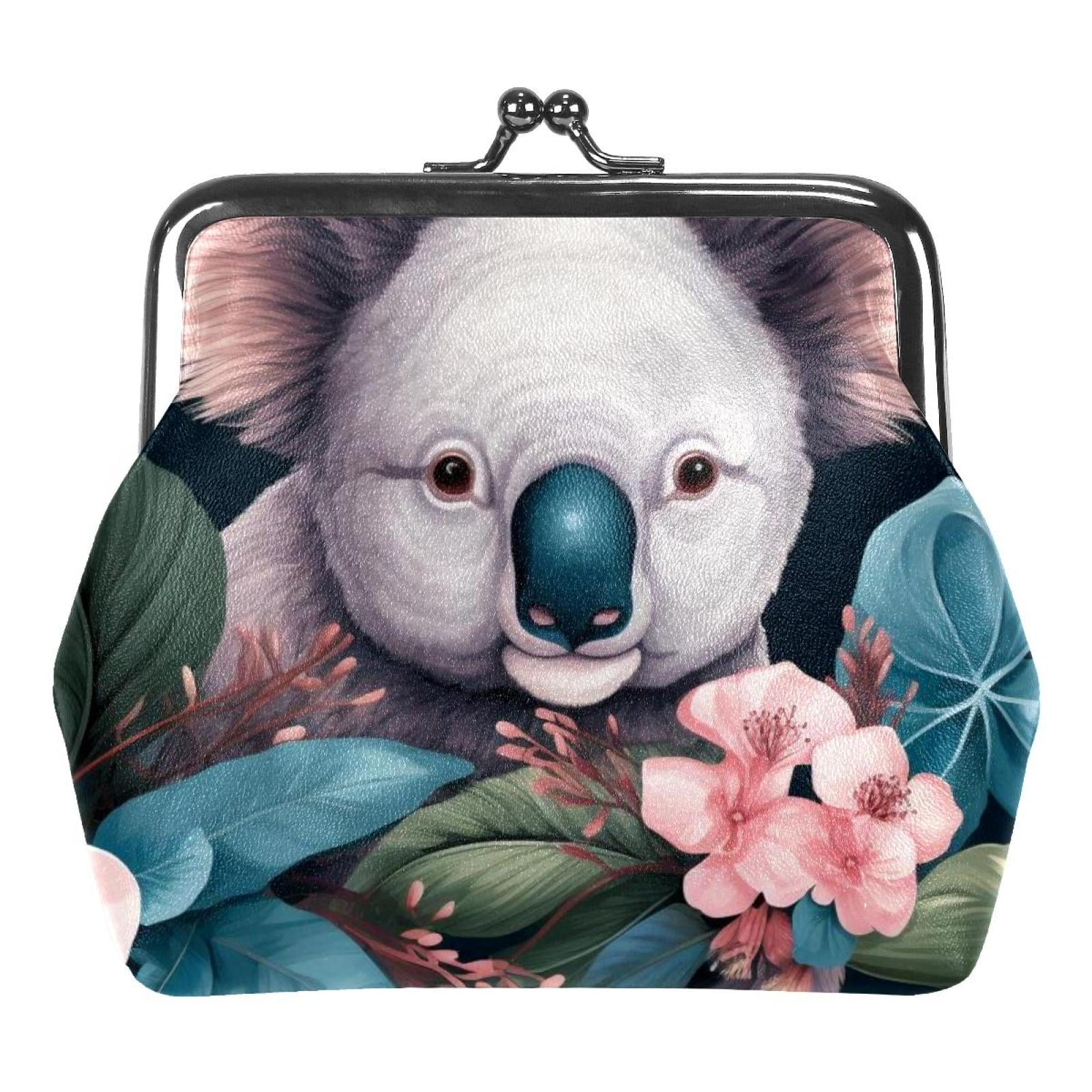 Koala Coin Purse Vintage Pouch Kiss-lock Change Purse Wallets - Walmart.com