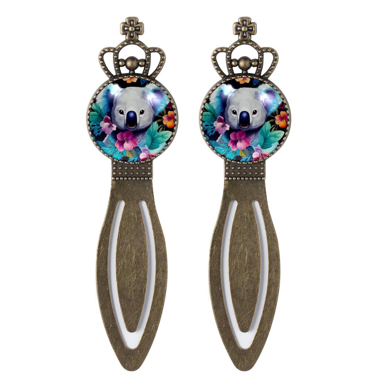 Koala Deluxe Vintage Copper Crown-Shaped Bookmarks Set of 2 - Stainless ...