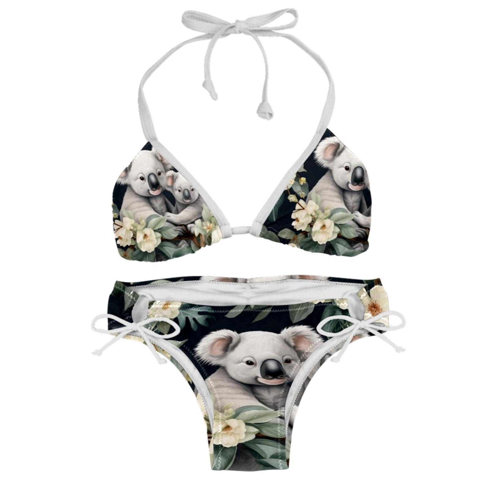 Koala Detachable Sponge Adjustable Strap Bikini Set Two-Pack Bikinis ...