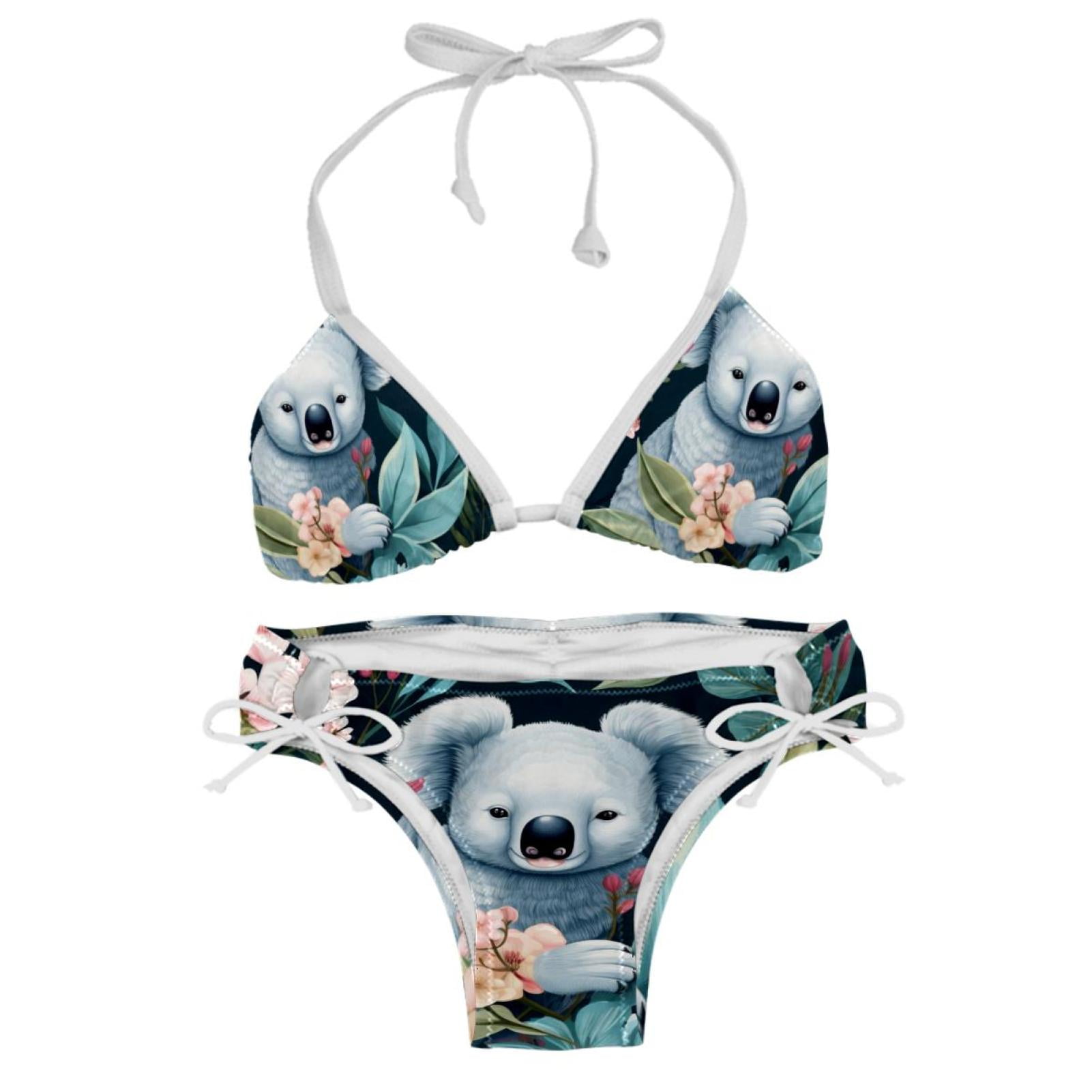 Koala Detachable Sponge Adjustable Strap Bikini Set Two-Pack Swim Suit ...