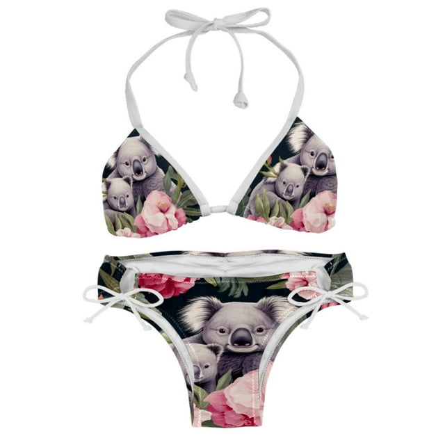 Koala Detachable Sponge Adjustable Strap Bikini Set Two-Pack Swim Suit ...