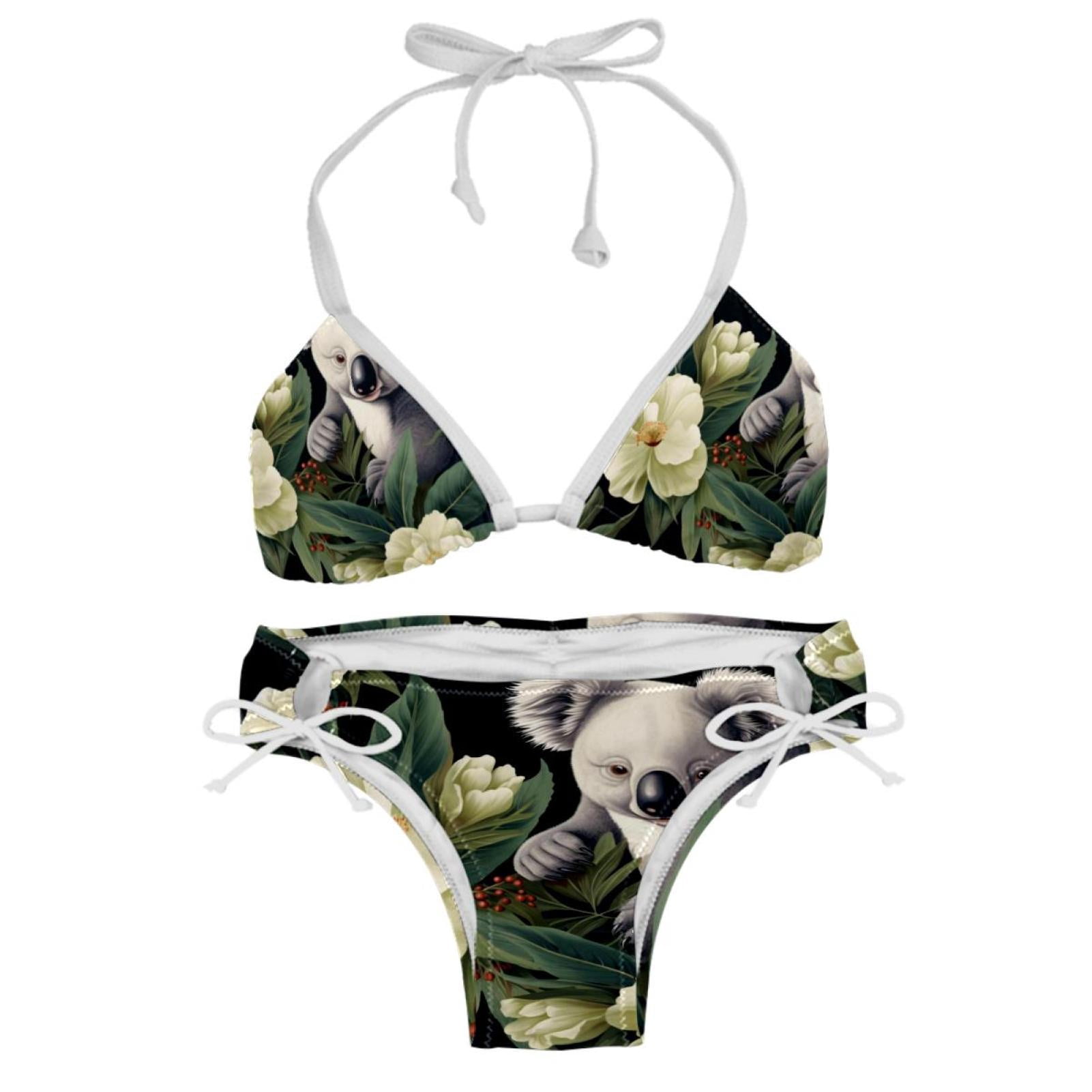 Koala Detachable Sponge Adjustable Strap Bikini Set Two-Pack Swim Suits ...