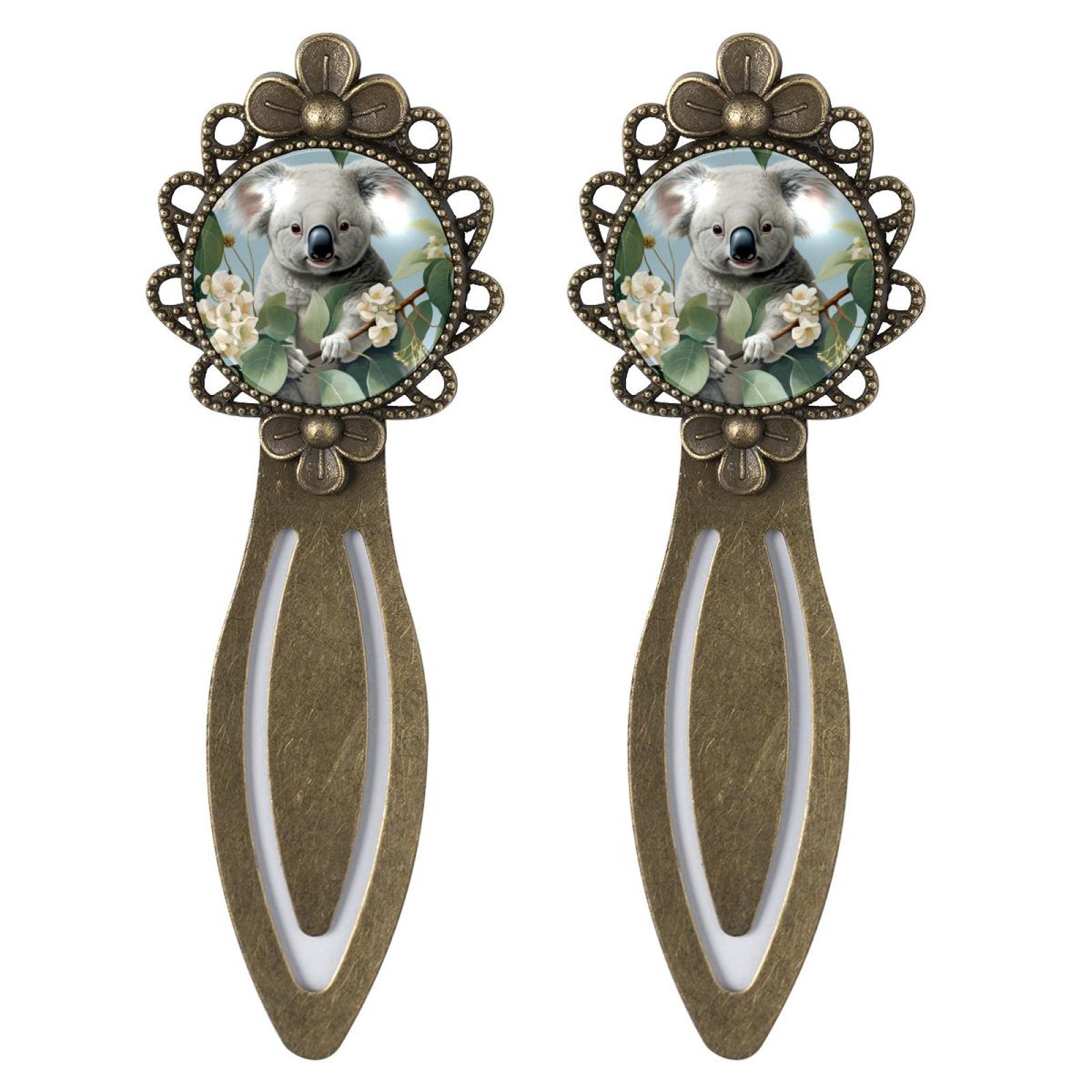 Koala Elegant Vintage Copper-Colored Lace Bookmarks - Stainless Steel ...