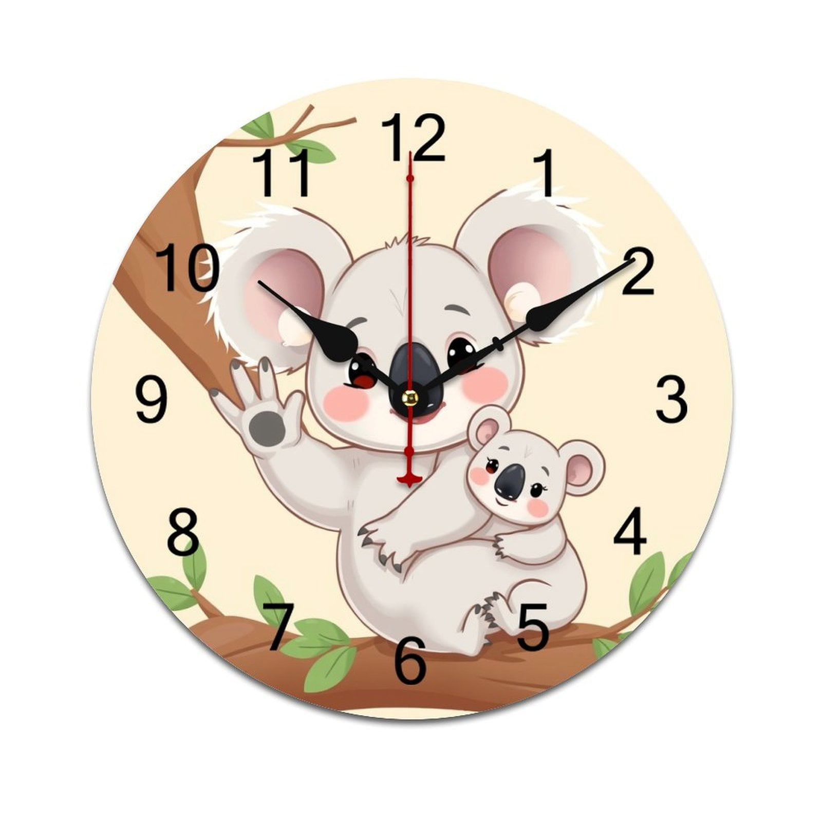 Koala Family Love Silent Wall Clock Movement Battery Clock Mechanism ...