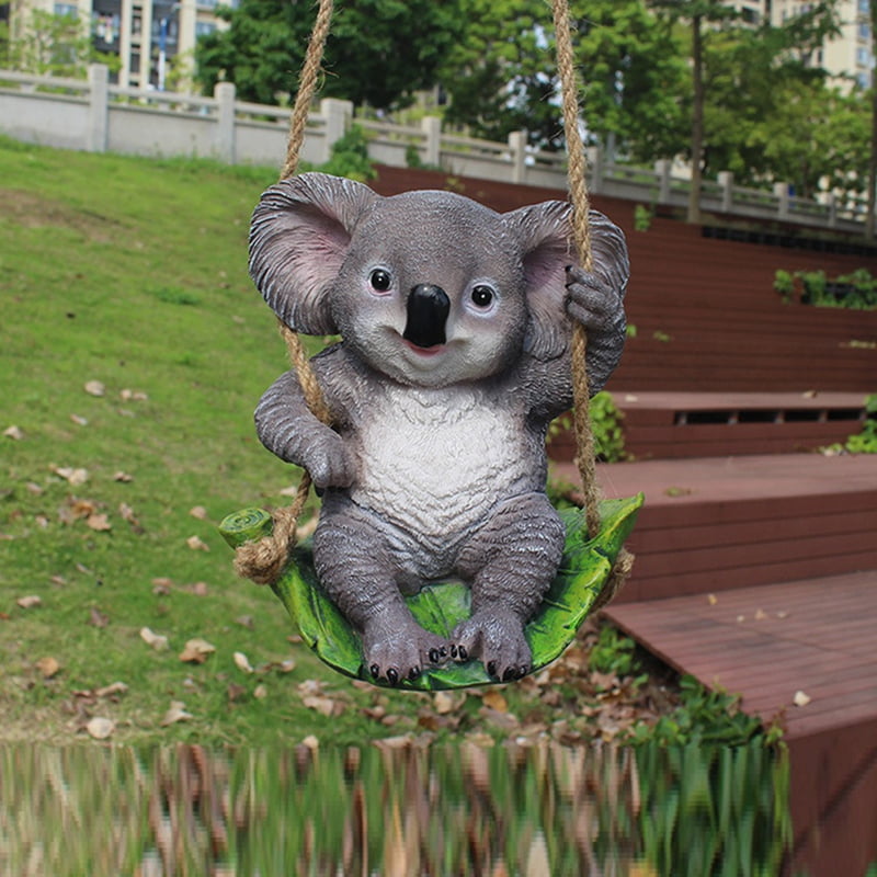 Koala Figurine Cute Resin Swing Animal Resin Statue Table Ornaments ...