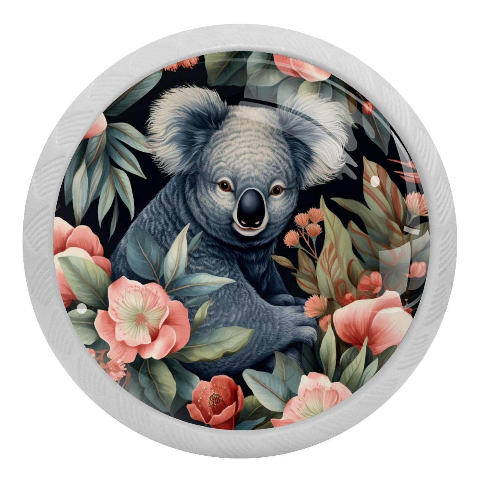 Koala Fluorescent Drawer Pulls with Screws: Round 4-Pack Glow-in-the ...