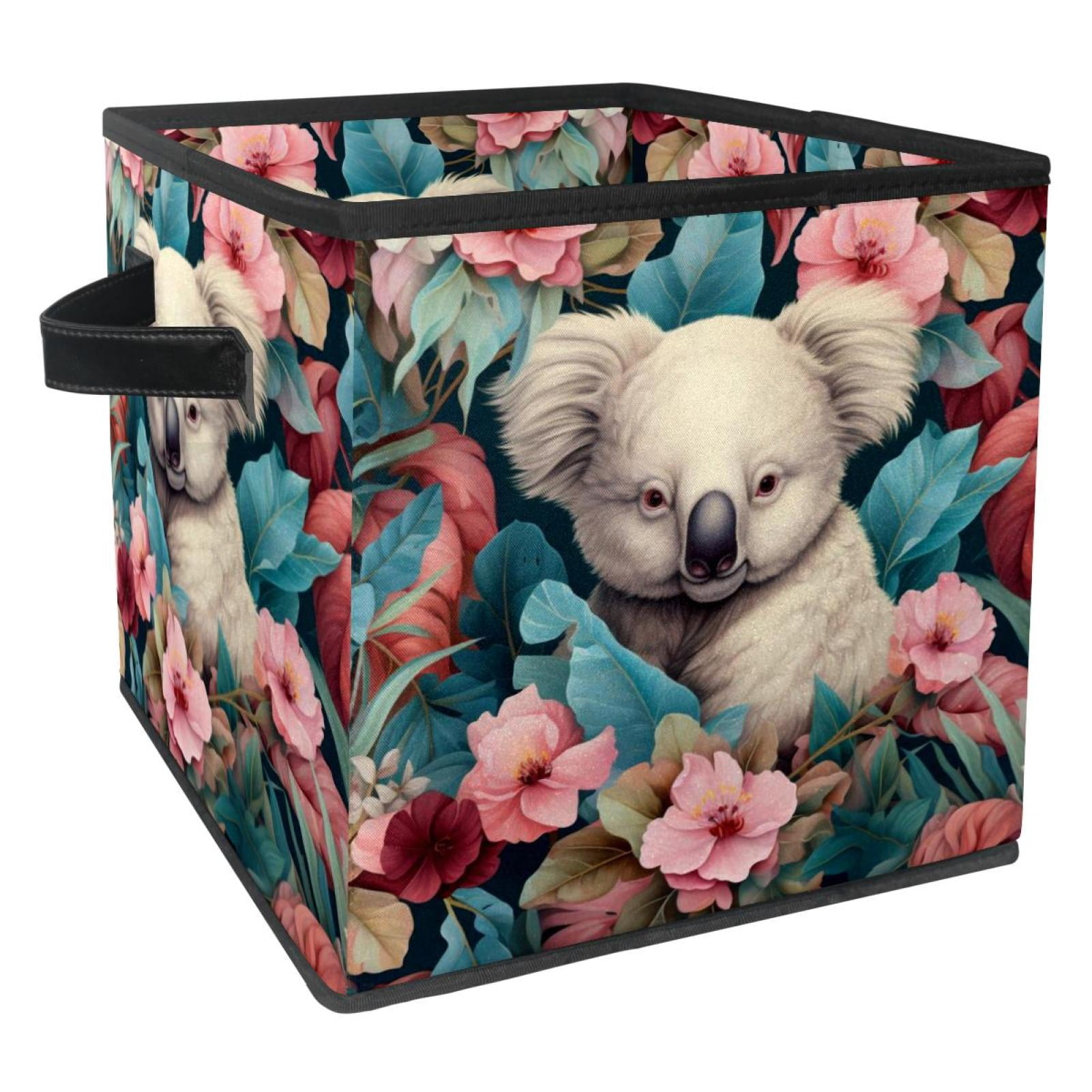 Koala Foldable Clothes Storage Bin Cube Organizer with Handle, 10.8"x10 ...