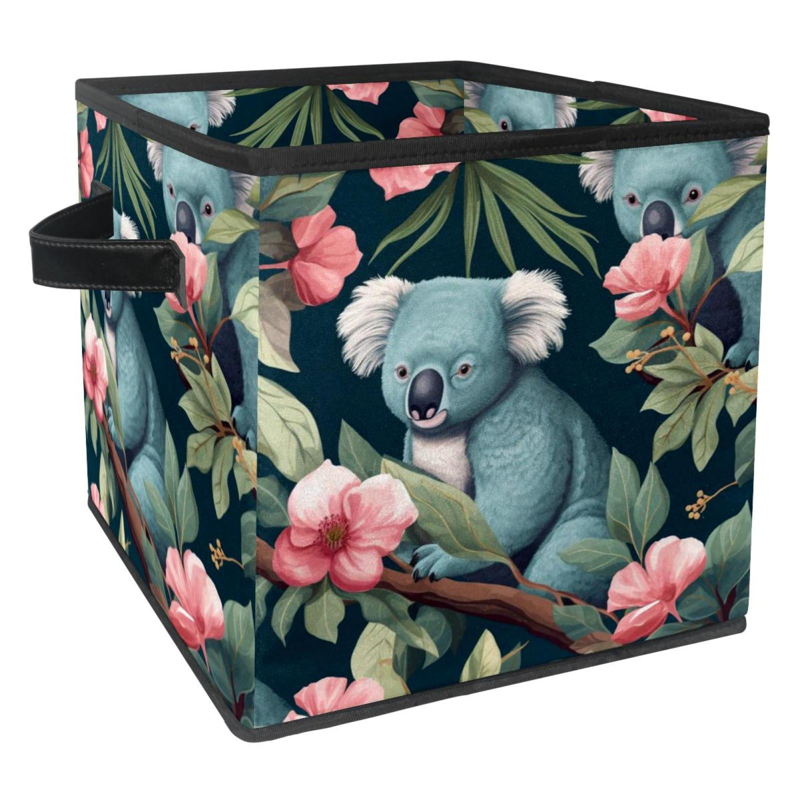 Koala Foldable Storage Box with Handle, 10.8"x10.5"x10.6", Large ...