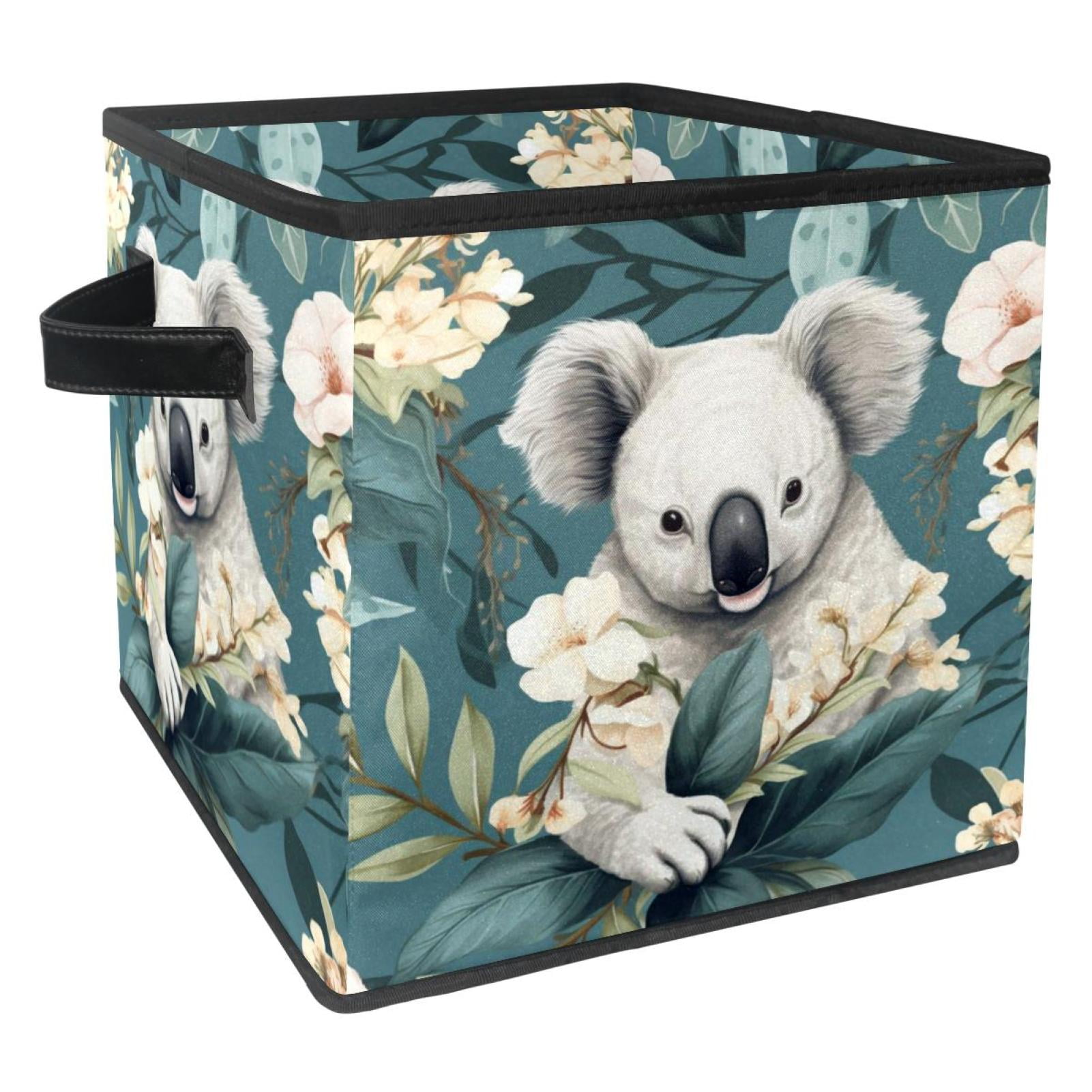 Koala Foldable Toy Box with Handle, 10.8"x10.5"x10.6", Large Capacity ...