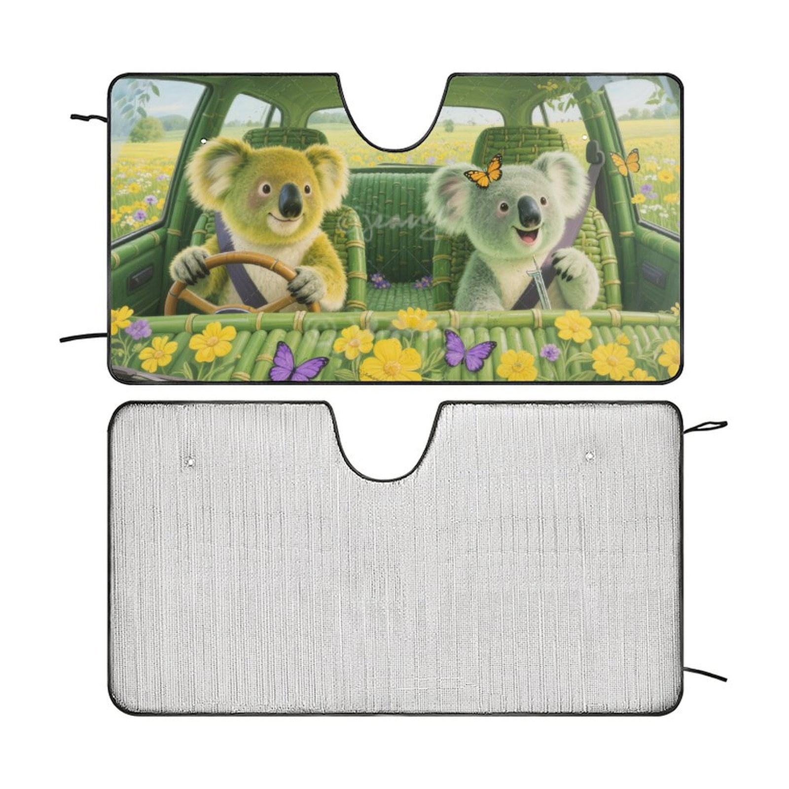 Koala Front Car Sun Shade Windshield Keeps Vehicle Cool UV Ray Sun ...