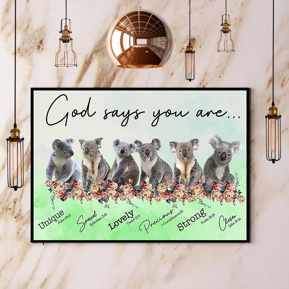 Koala God Says You Are Special Paper Poster No Frame Matte Wall Art ...
