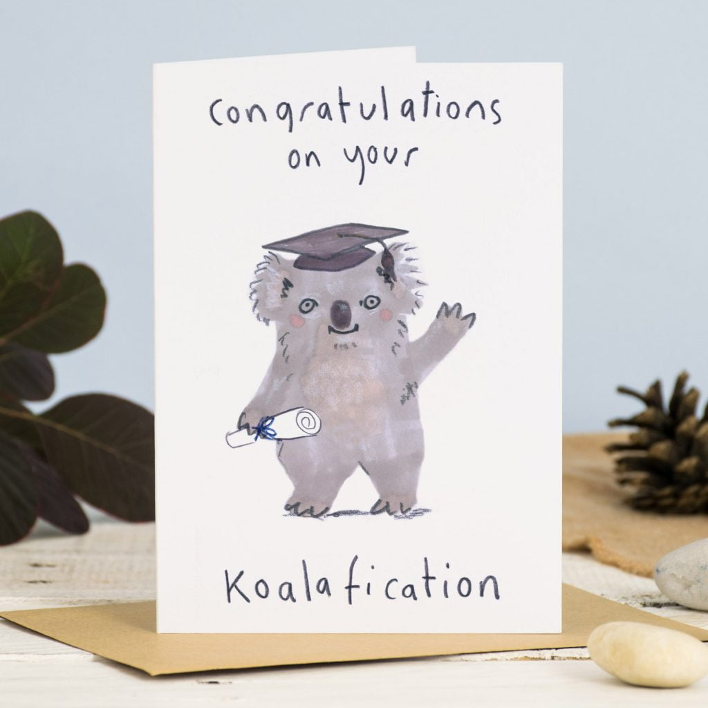 Koala Graduation Card – "Congratulations on Your Koalification" – Fun ...