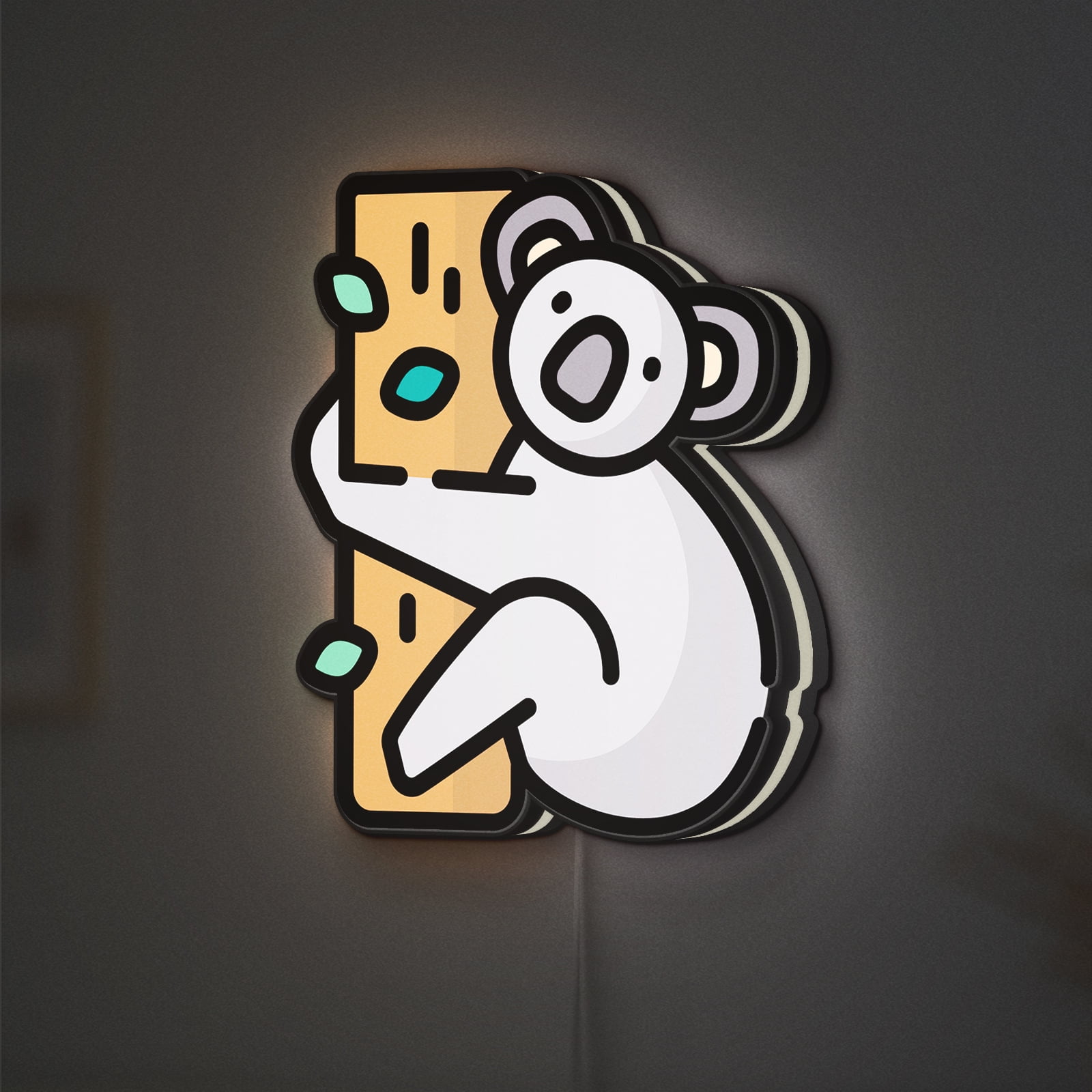 Koala LED Lightbox - Wildlife Fauna Zoology Decor, Custom Led Sign for ...