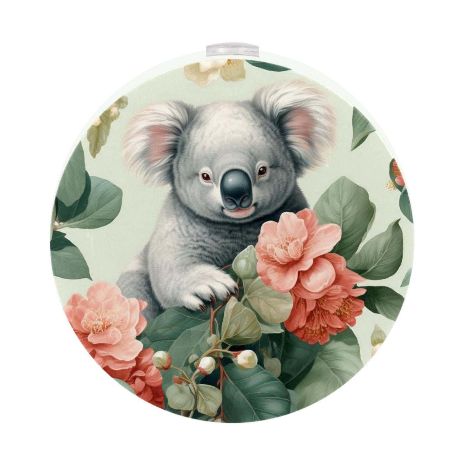 Koala LED Round Night Light - 2 Pack, Plug-in Motion Sensor Wall Lamp ...