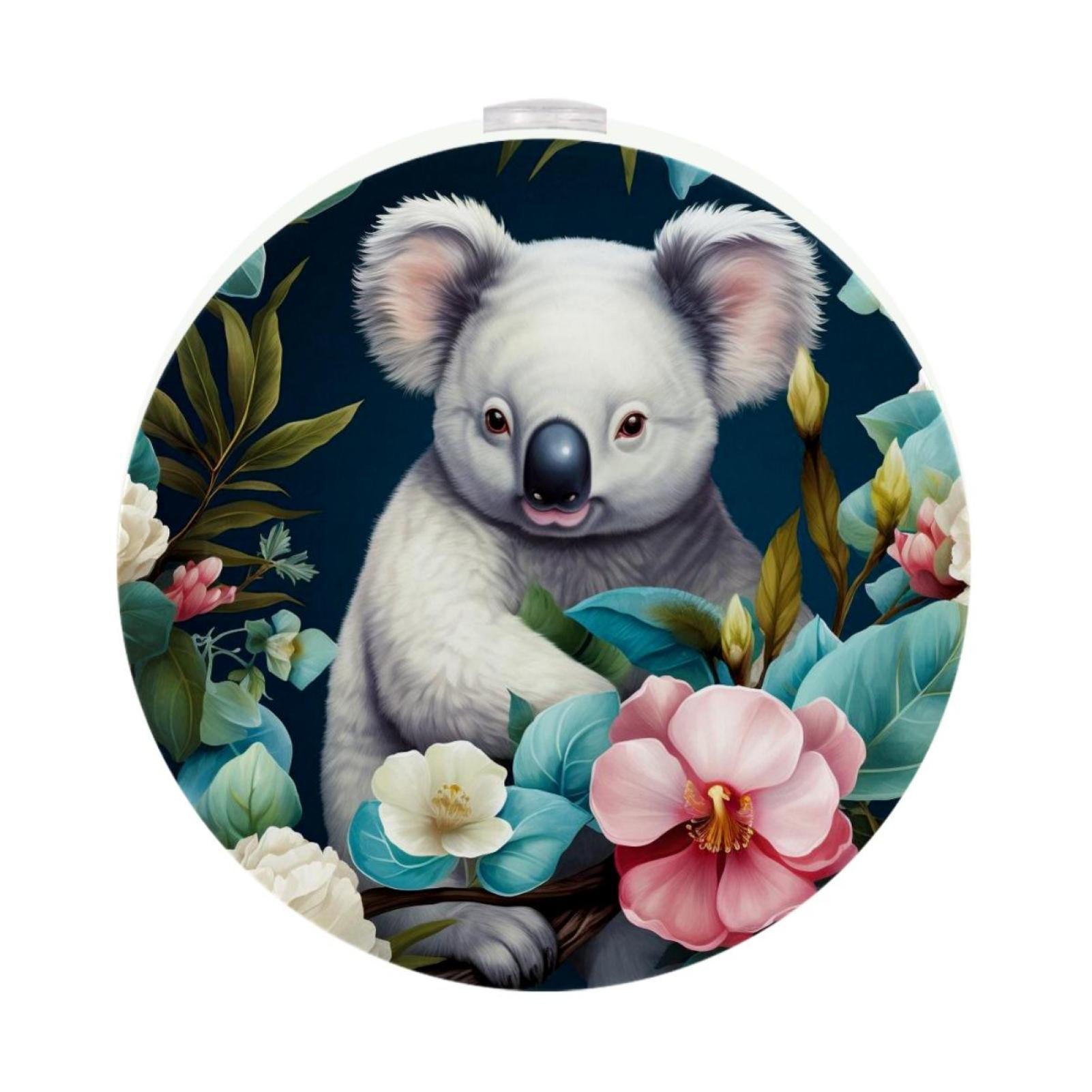 Koala LED Round Night Light - 2 Pack, Plug-in Motion Sensor Wall Lamp ...