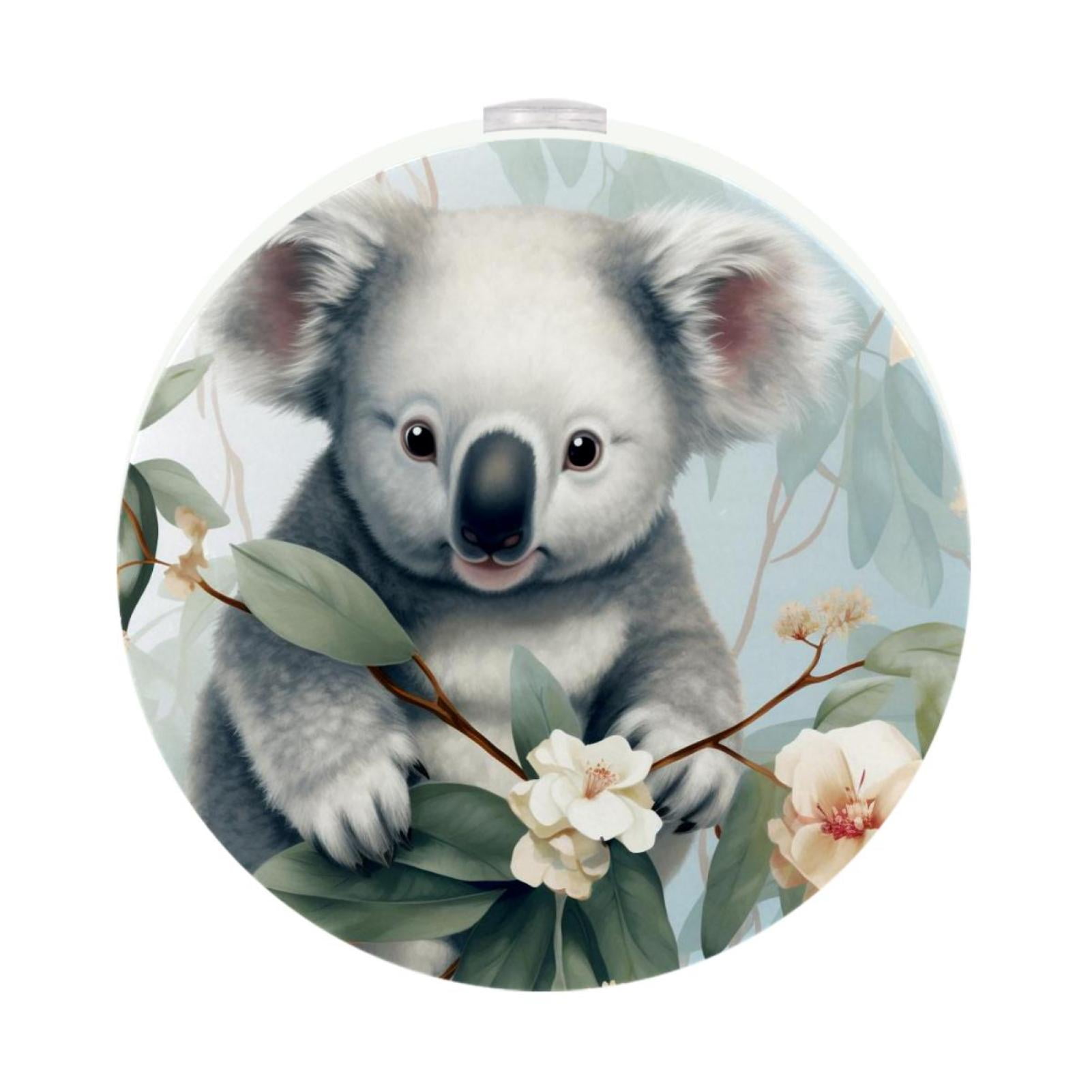 Koala LED Round Night Light - 2 Pack, Plug-in Motion Sensor Wall Lamp ...