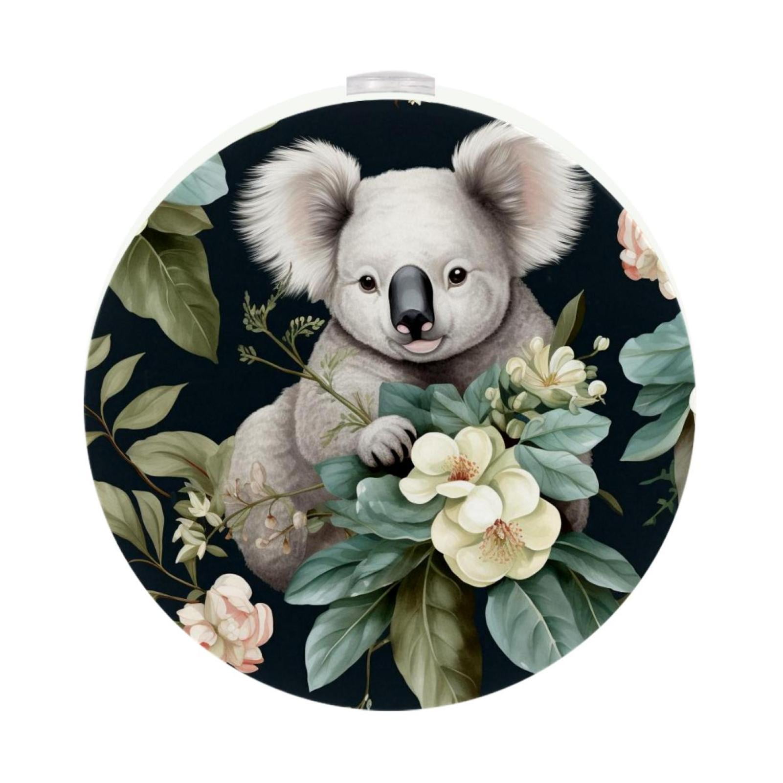 Koala LED Round Night Light - 2 Pack, Plug-in Motion Sensor Wall Lamp ...