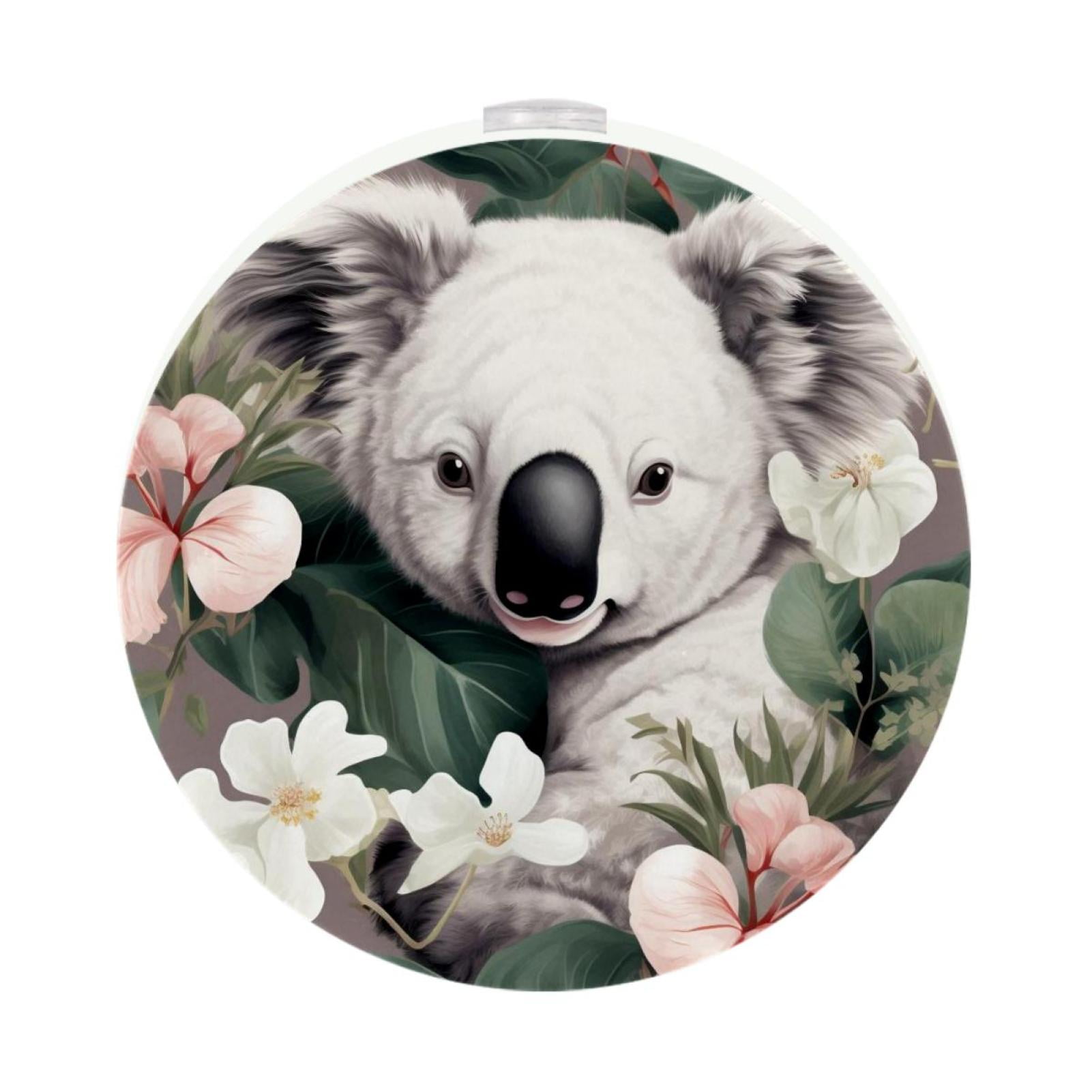 Koala LED Round Night Light-2PCS, Energy Efficient Plug-in Bedroom ...