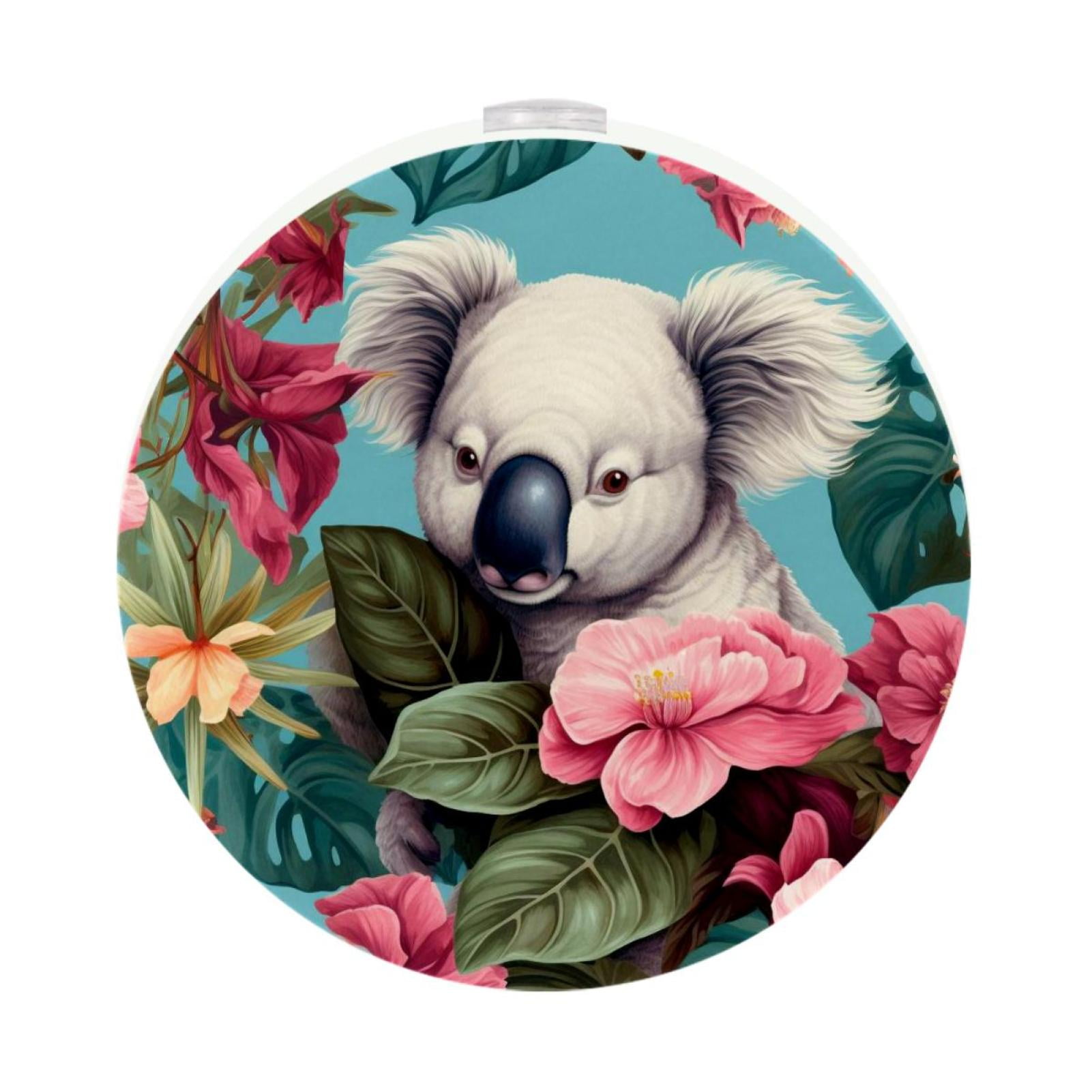 Koala LED Round Night Light-2PCS, Energy Efficient Plug-in Bedroom ...