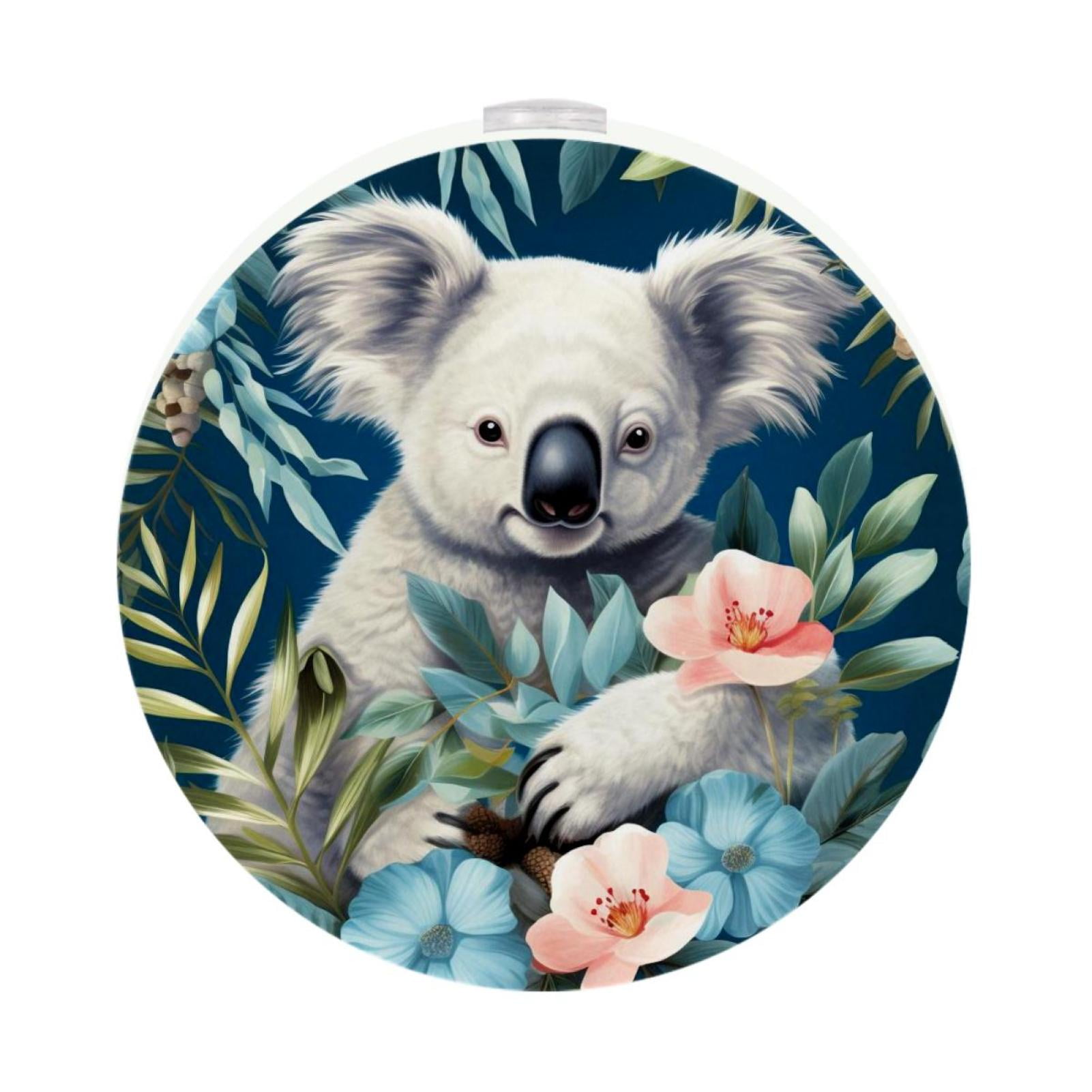 Koala LED Round Night Light-2PCS, Energy Efficient Plug-in Bedroom ...