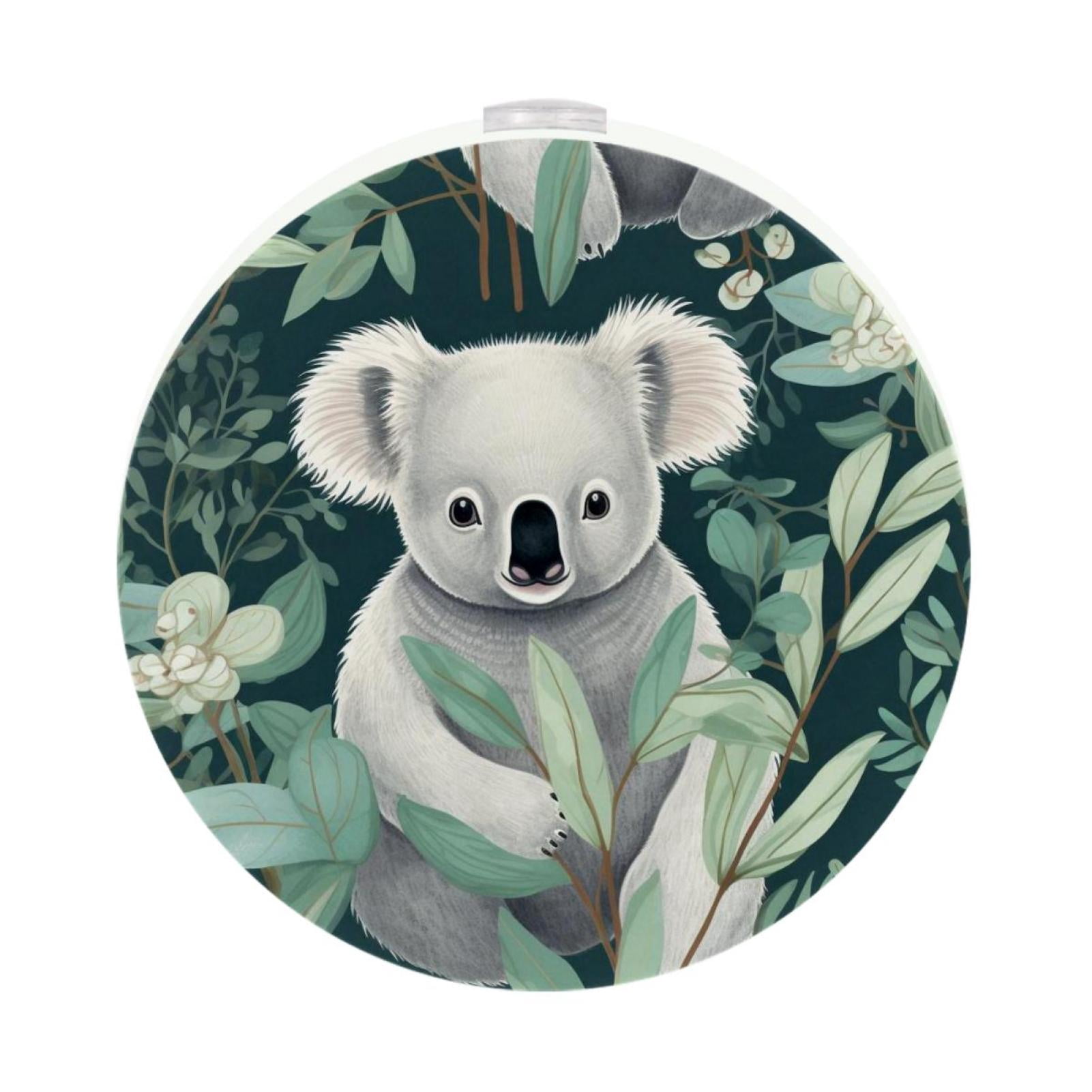 Koala LED Round Night Light-2PCS, Energy Efficient Plug-in Wall Lamp ...