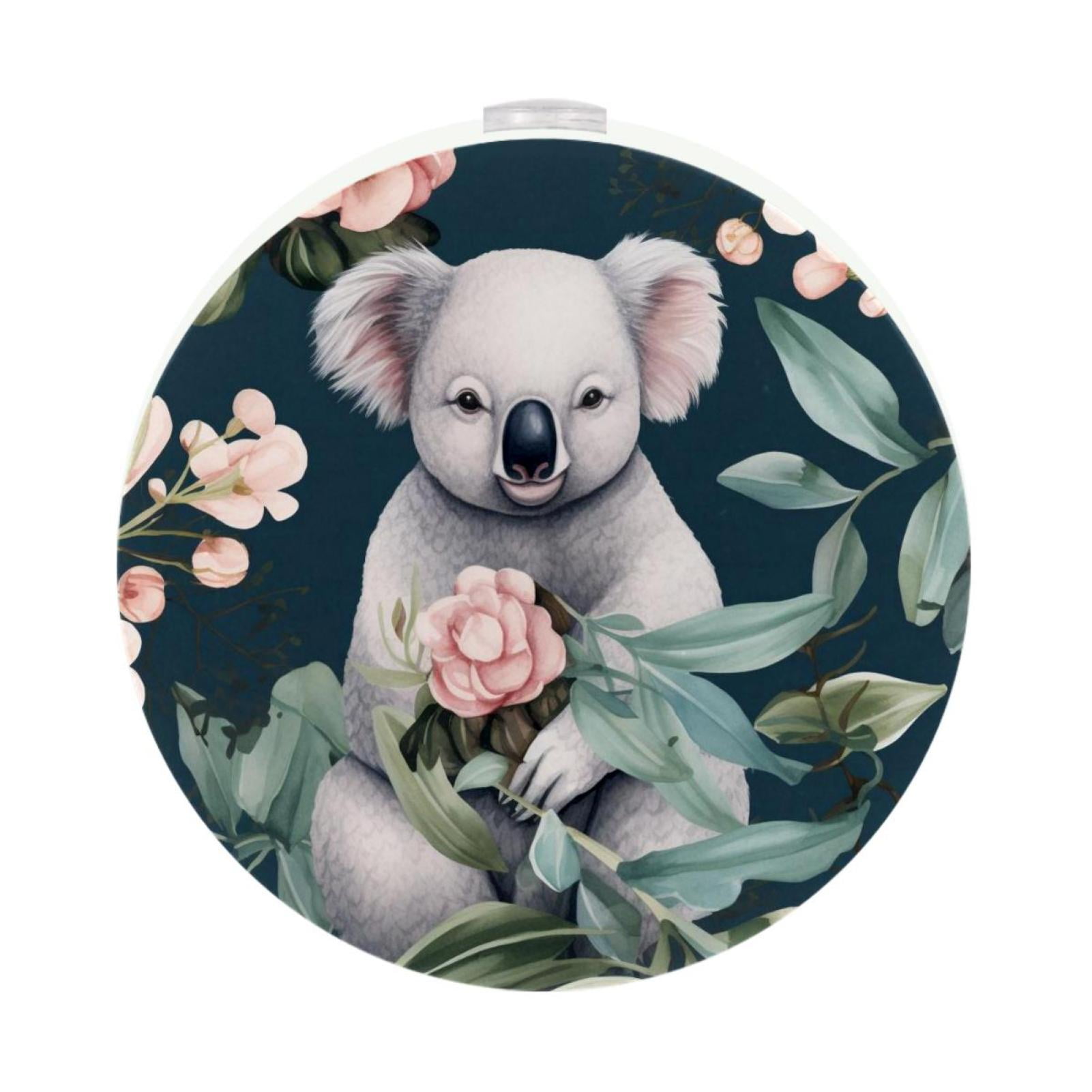 Koala LED Round Night Light-2PCS, Plug-in Auto Dusk to Dawn Sensor ...