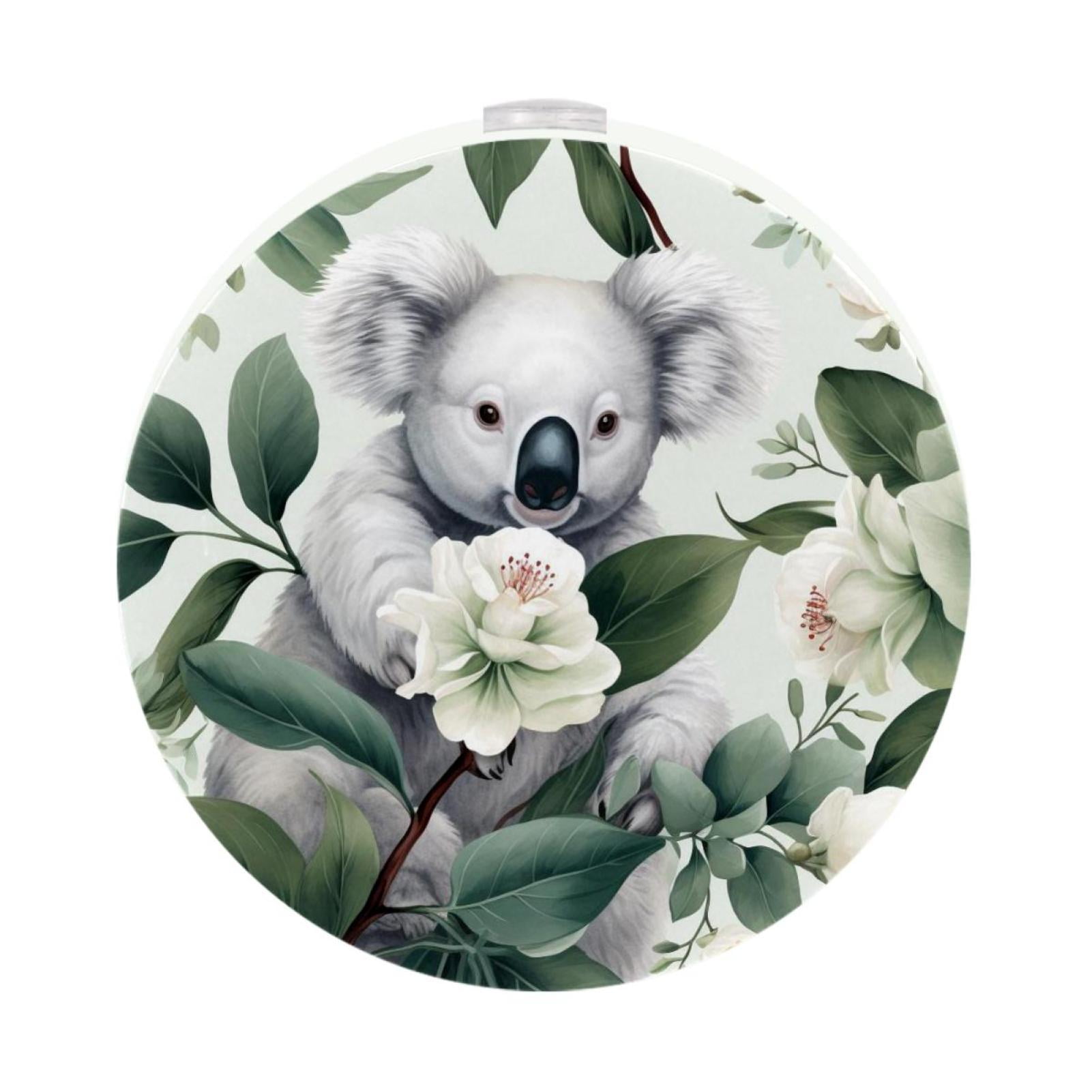 Koala LED Round Night Light - 2PCS, Plug-in Dusk-to-Dawn Sensor, Energy ...