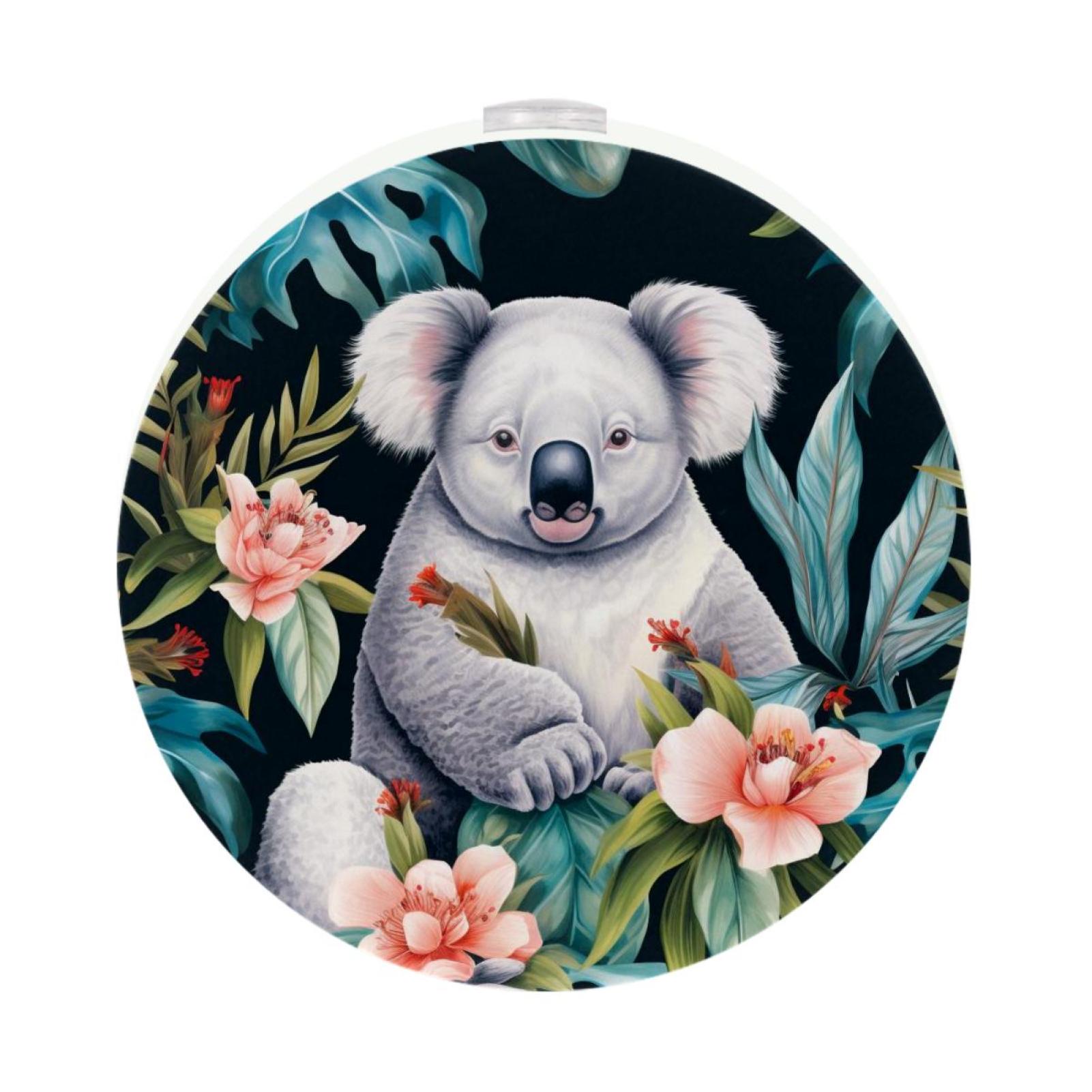 Koala LED Round Night Light-2PCS, Plug-in Wall Lamp with Dusk to Dawn ...