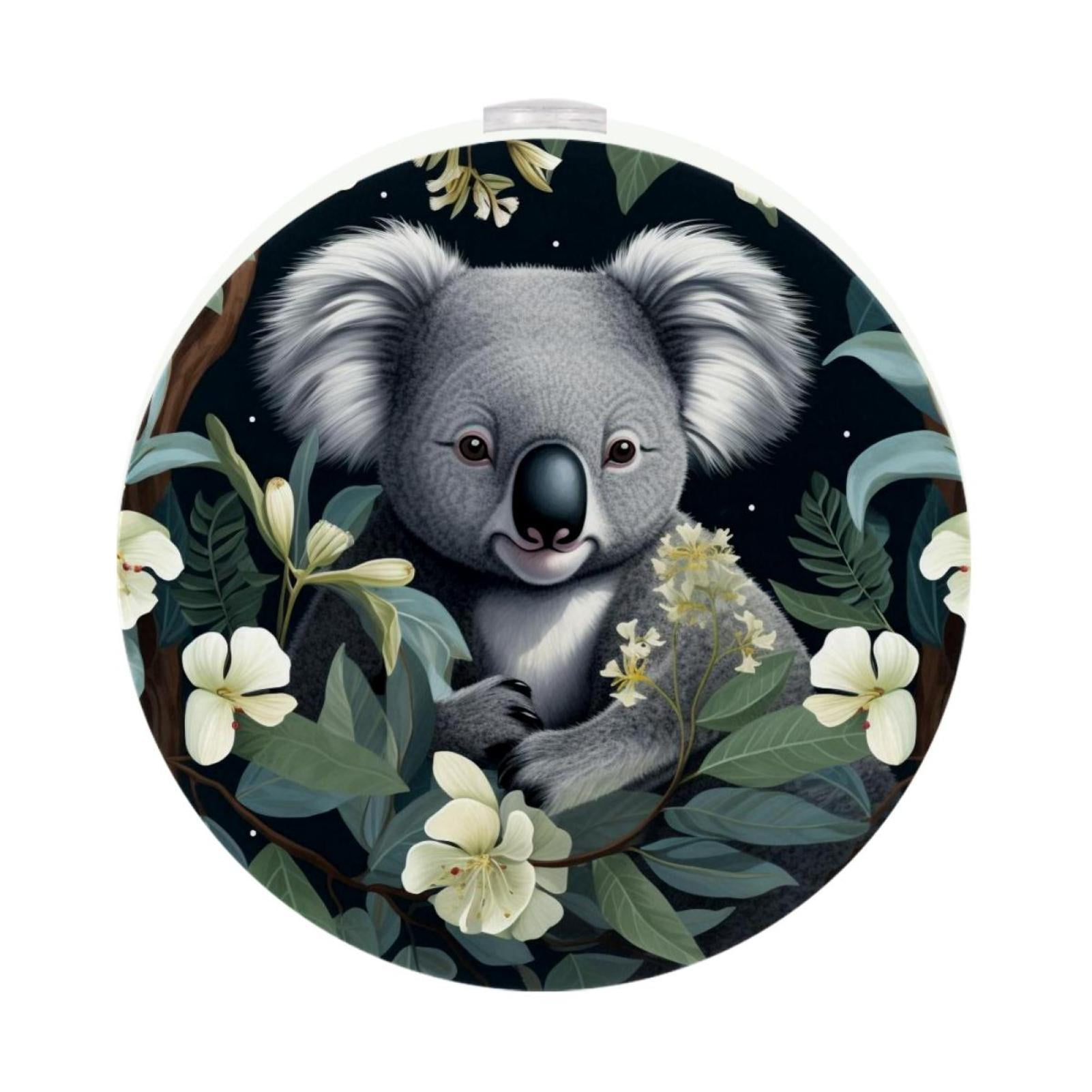 Koala LED Round Night Light - 2PCS, Soft Glow Decorative Nightlights ...