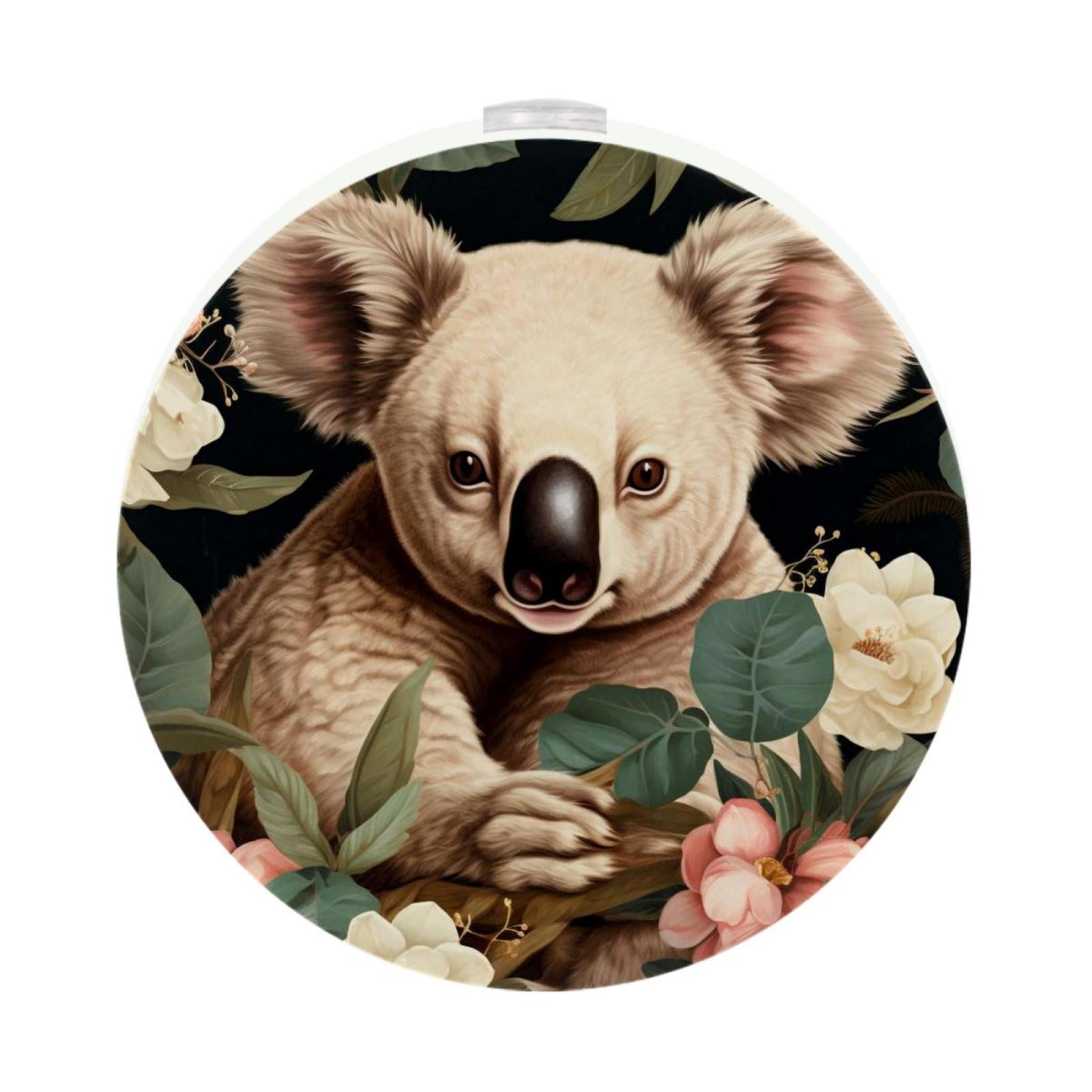 Koala LED Round Night Light- Set of 2, Portable Rechargeable Mini ...