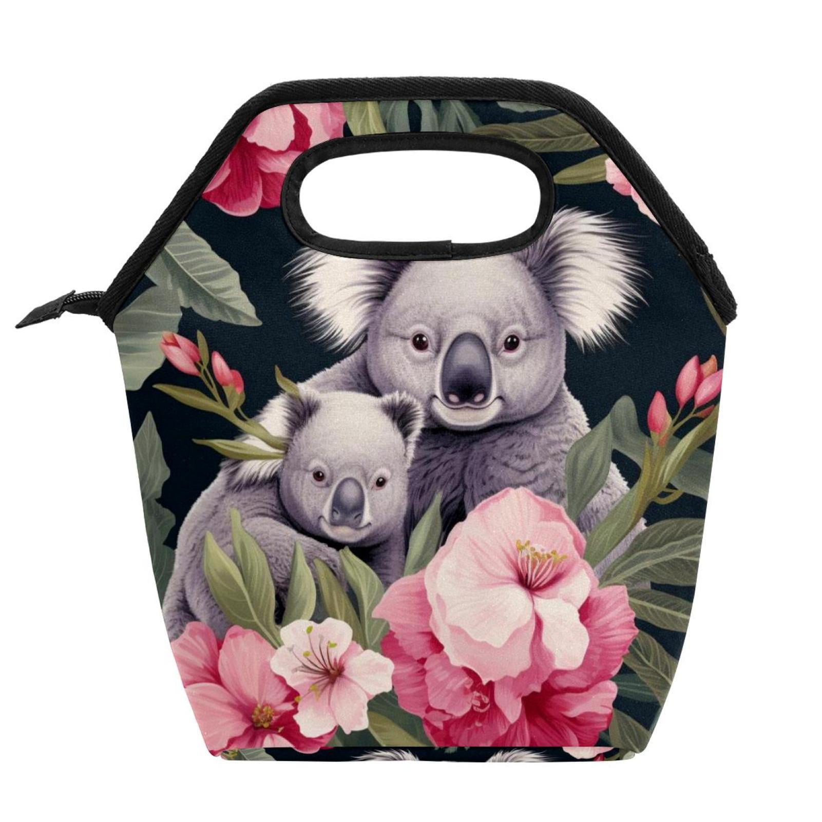 Koala Large Capacity Lightweight Printed Insulated Ideal Lunch Bag Tote ...
