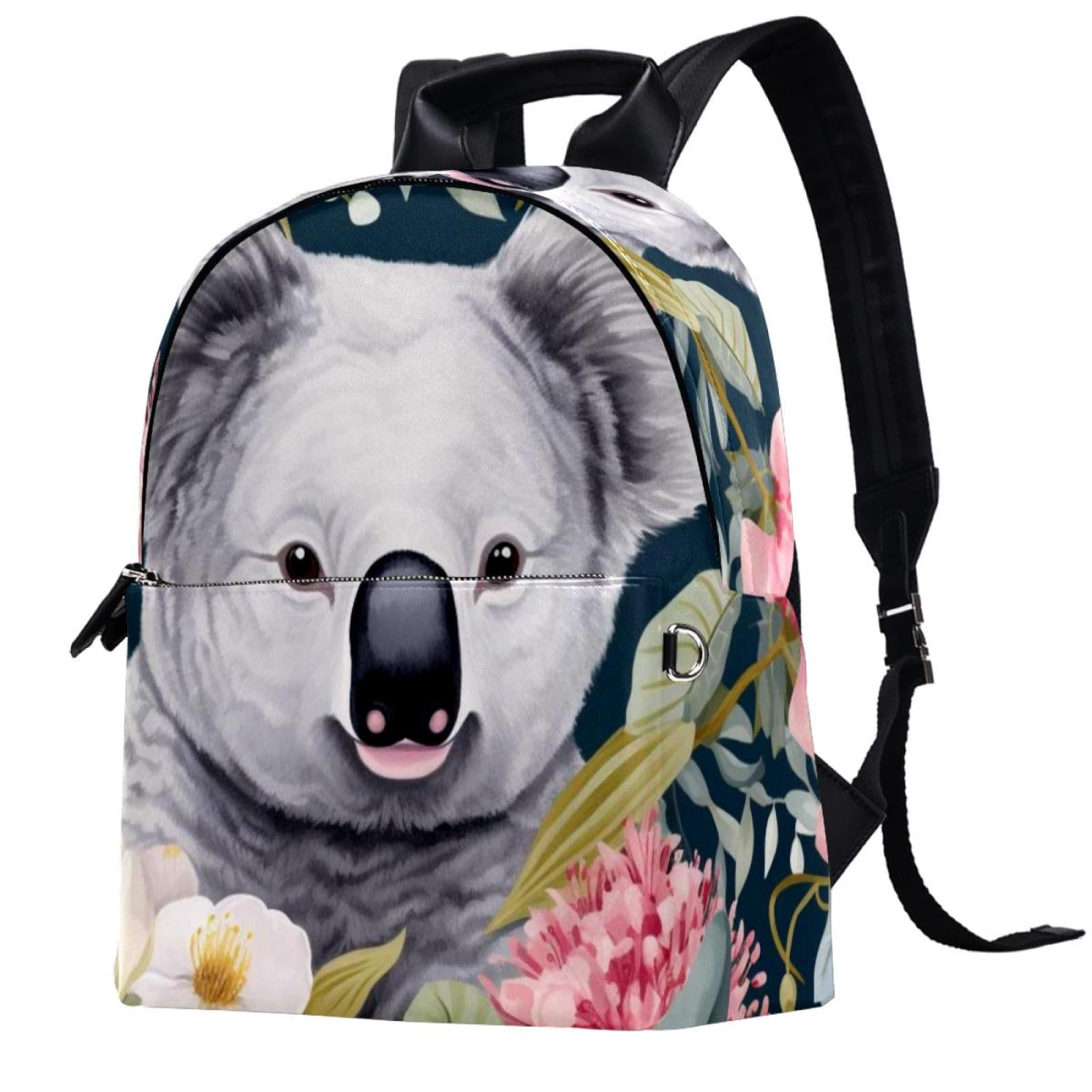 Koala Leather Preppy Backpack for Work School Camping | Large Capacity ...