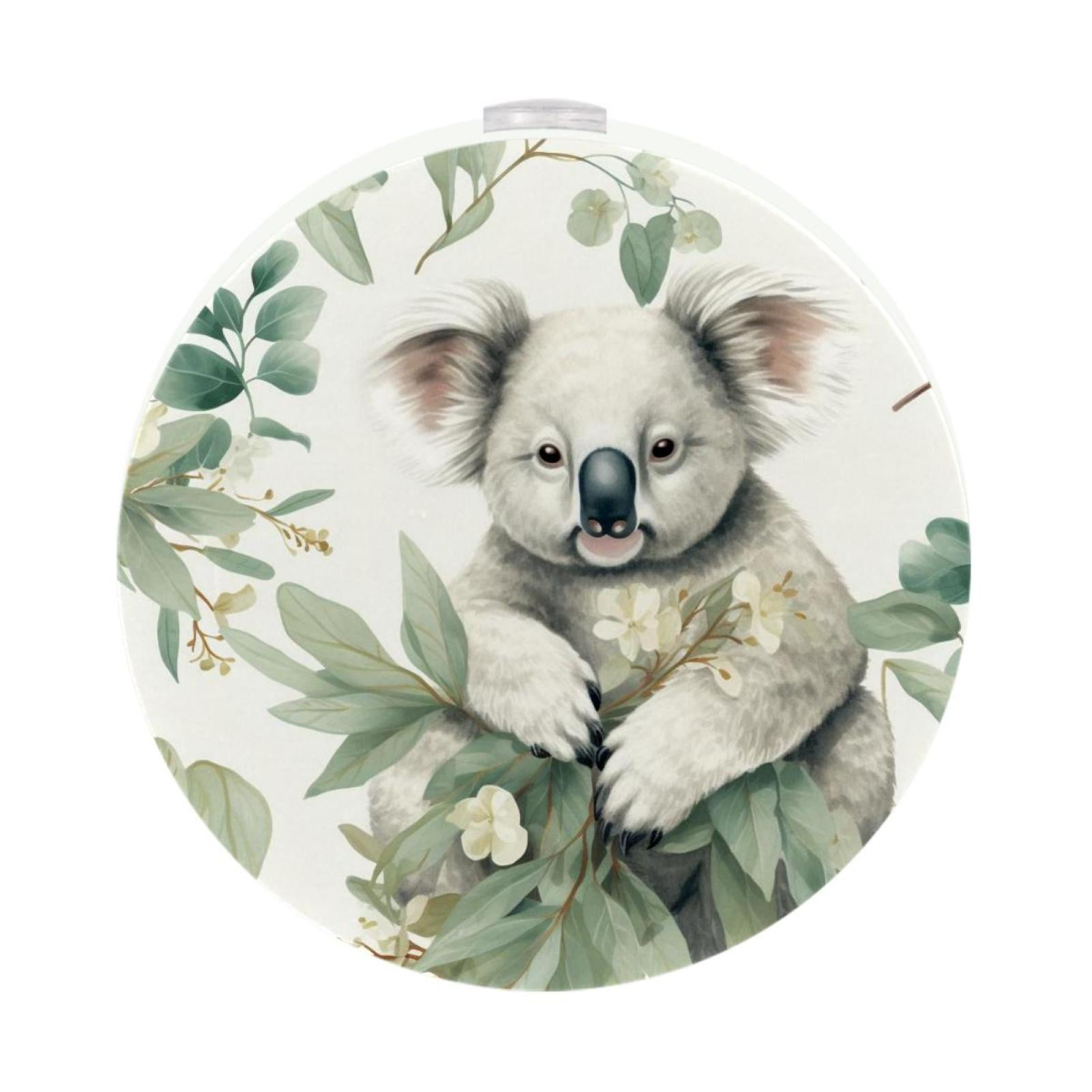 Koala Led Round Night Light-2pcs Set, Battery Powered Mini Portable ...