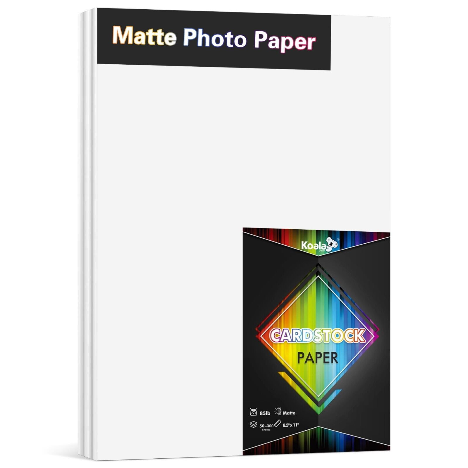 Koala Matte Photo Paper 8.5x11 230g 13Mil 50 Sheets Thick Carstock ...
