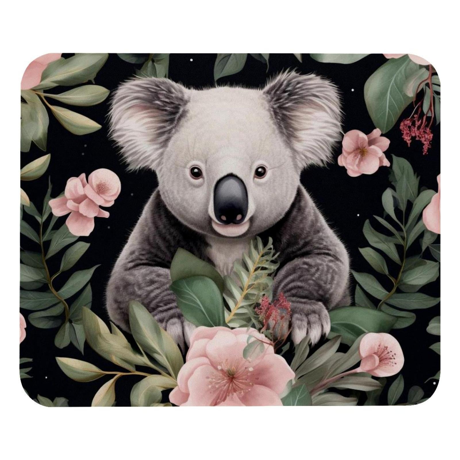 Koala Mouse Pad for Wireless Mouse Home Office Desk Laptop with Rubber ...